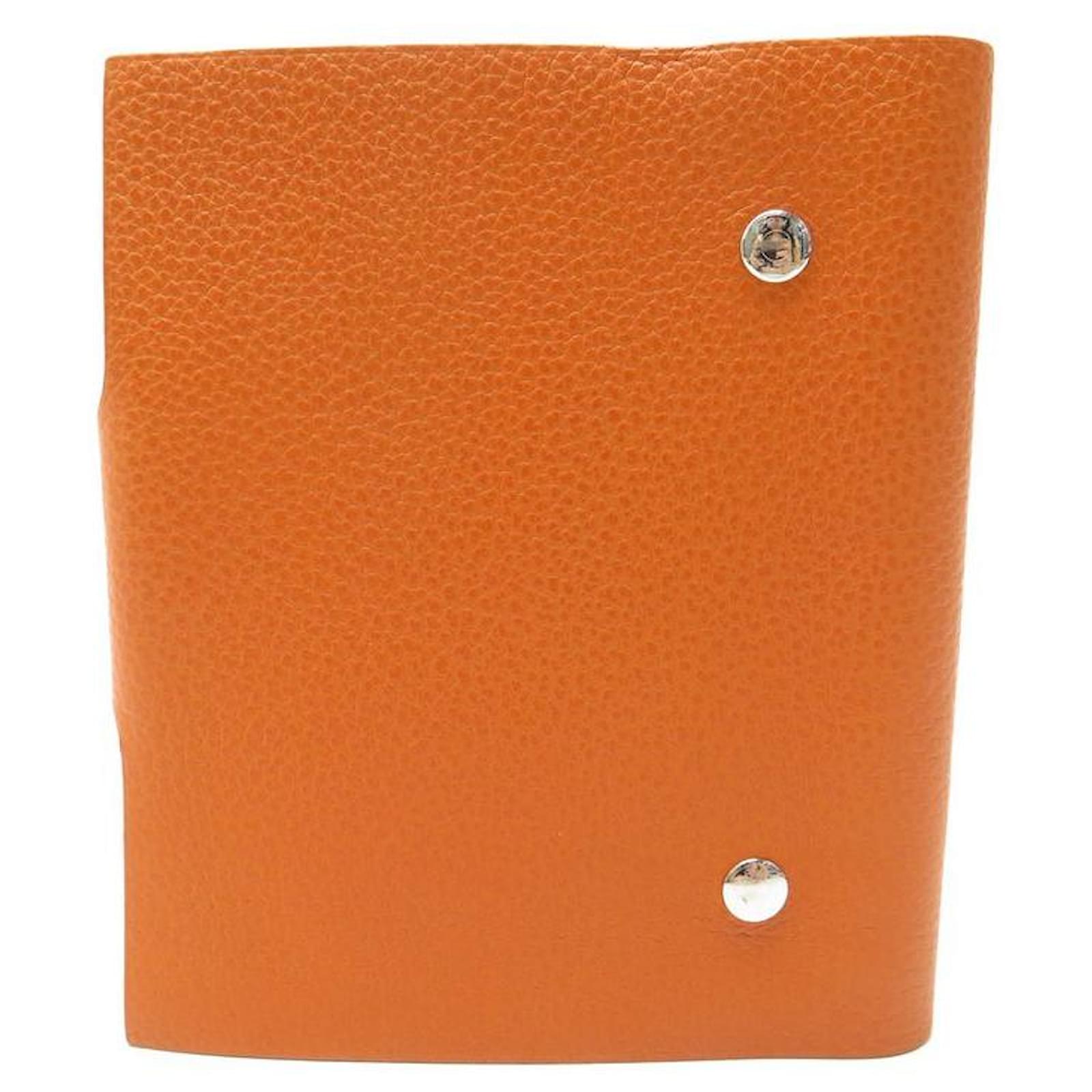 Hermès COVER CAHIER HERMES ULYSSE NEO PM LEATHER ORANGE LEATHER ...