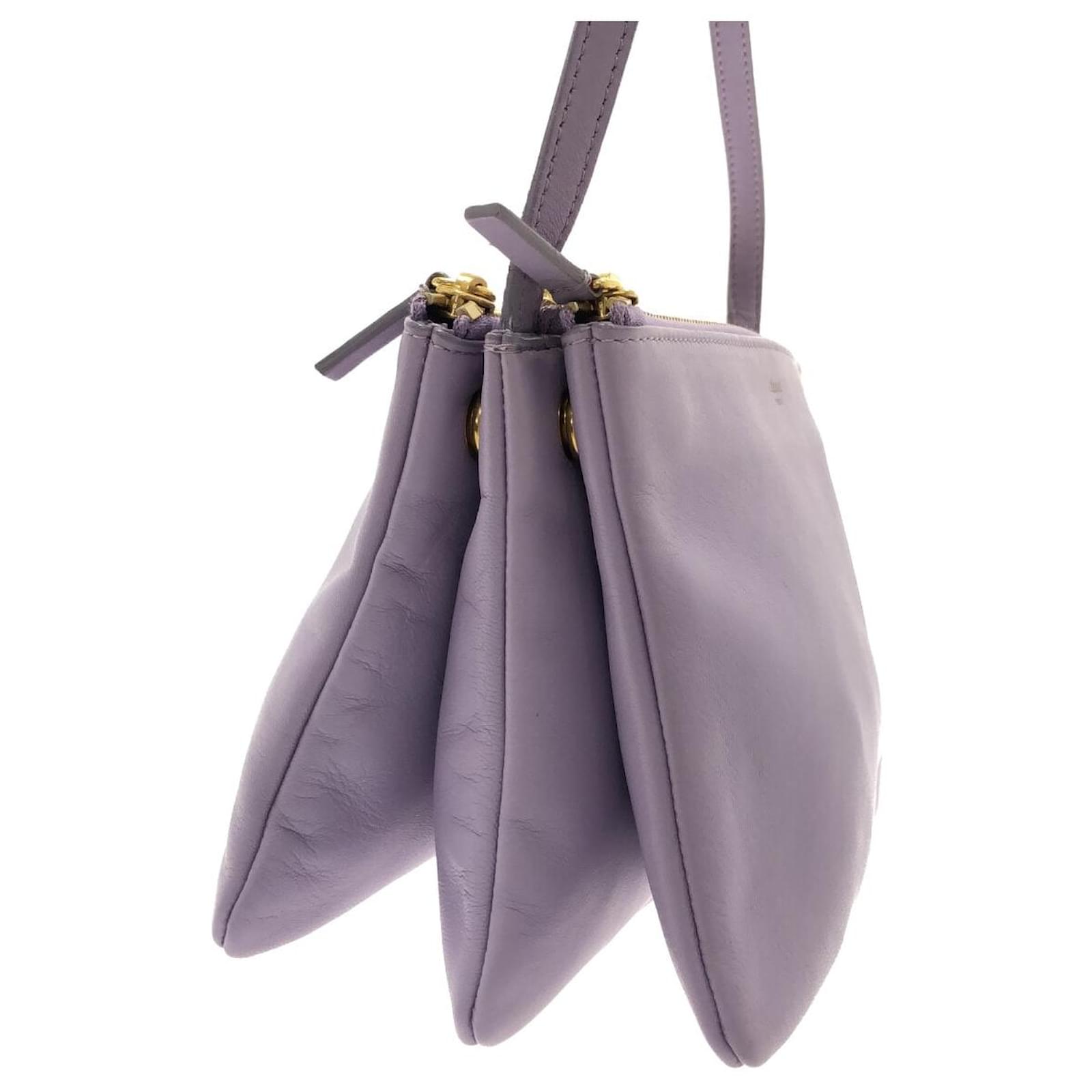 Céline Trio Purple Leather ref.934861 - Joli Closet