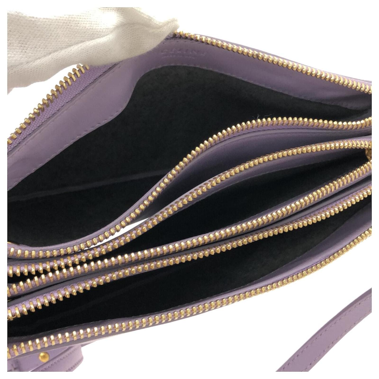 Céline Trio Purple Leather ref.934861 - Joli Closet