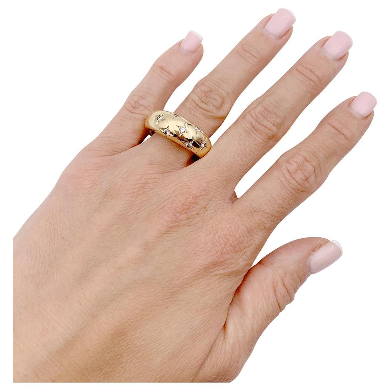 Chaumet ring, "Ring", In yellow gold, diamants. Diamond ref.935765 ...