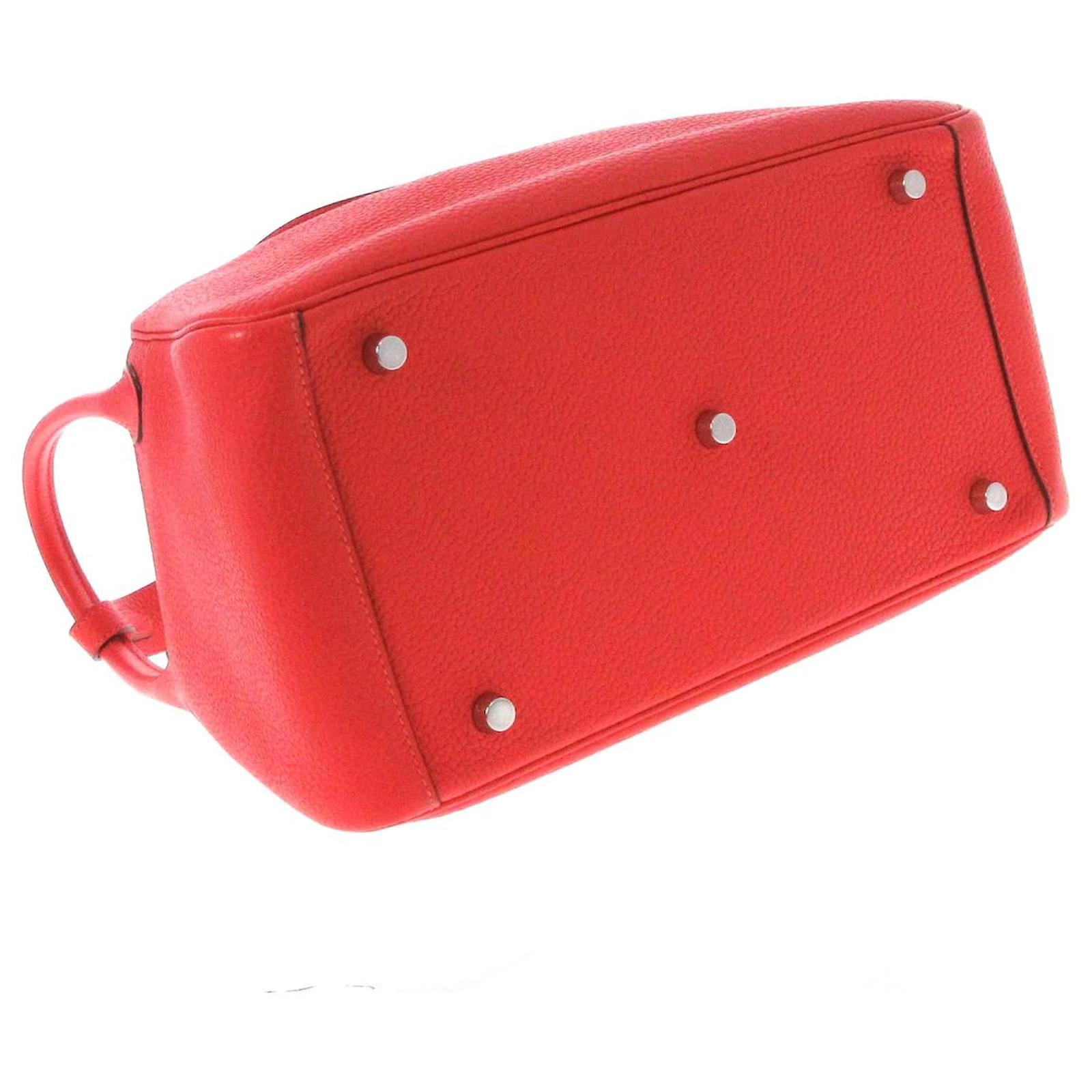 Hermès Hermes Lindy Red Leather ref.936550 - Joli Closet