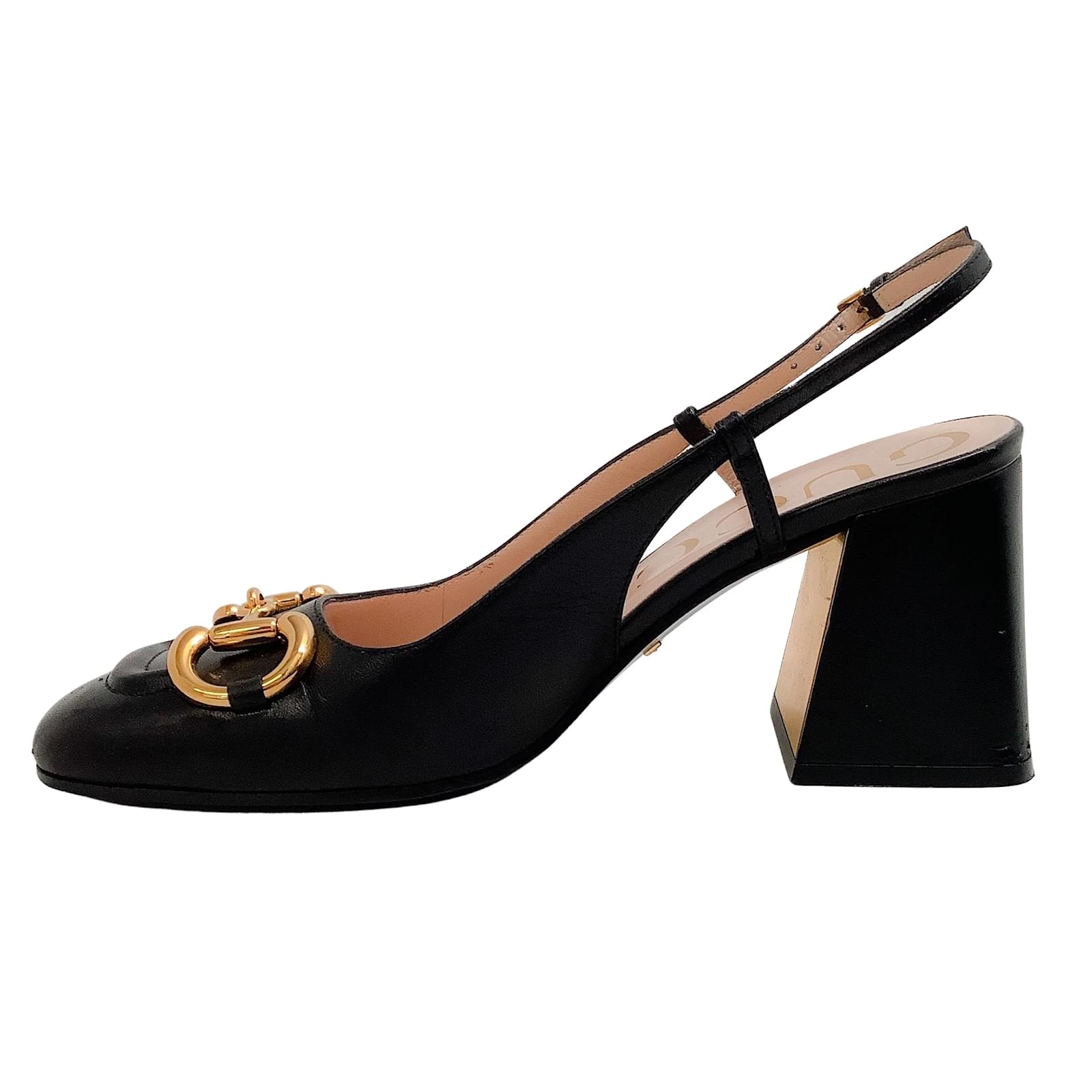 Escarpins Mark Jane en cuir noir avec mors de cheval Gucci ref.939670 ...
