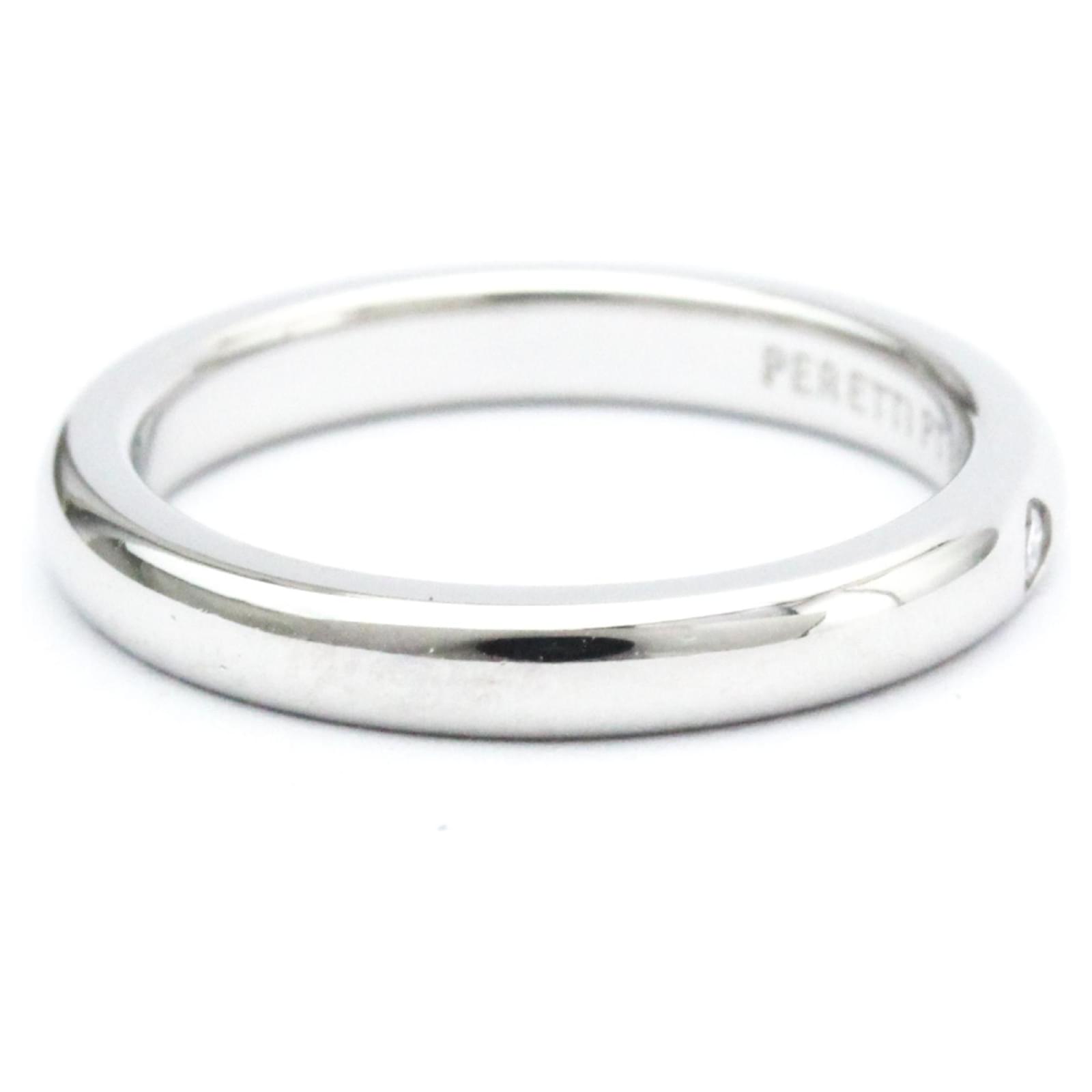 Tiffany & Co Stacking band Silvery Platinum ref.941613 - Joli Closet