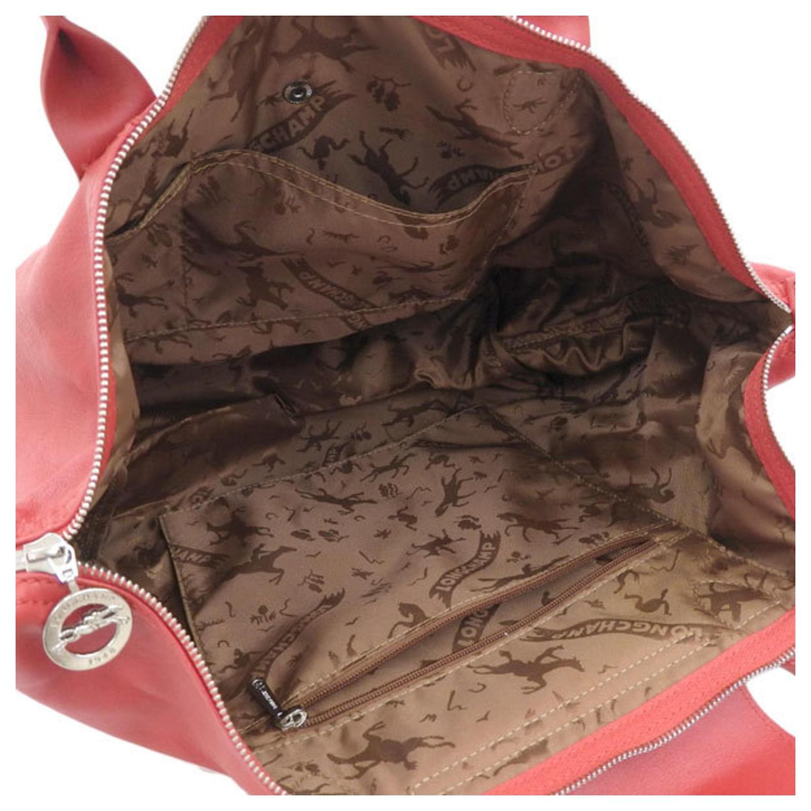 Longchamp Le Pliage Red Leather ref.942710 - Joli Closet