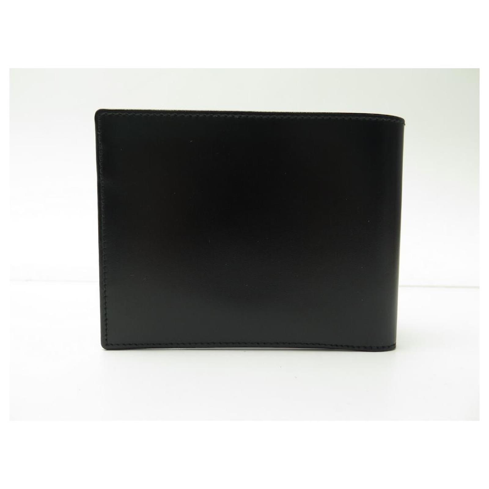 NEW ST DUPONT WALLET CARD HOLDER 4CC LOGO D BLACK LEATHER WALLET ref ...