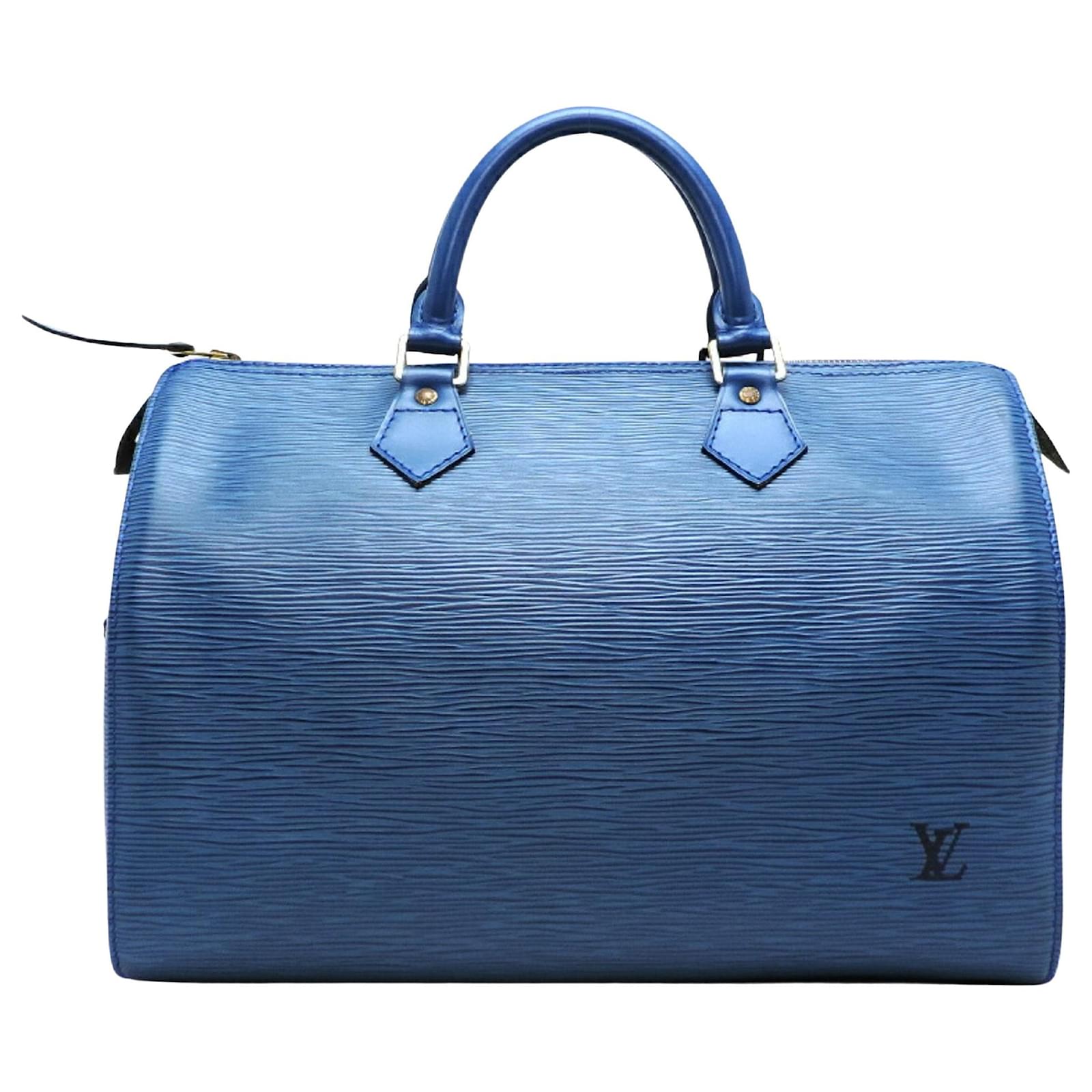 Louis Vuitton Speedy 25 Blue Leather ref.944270 - Joli Closet