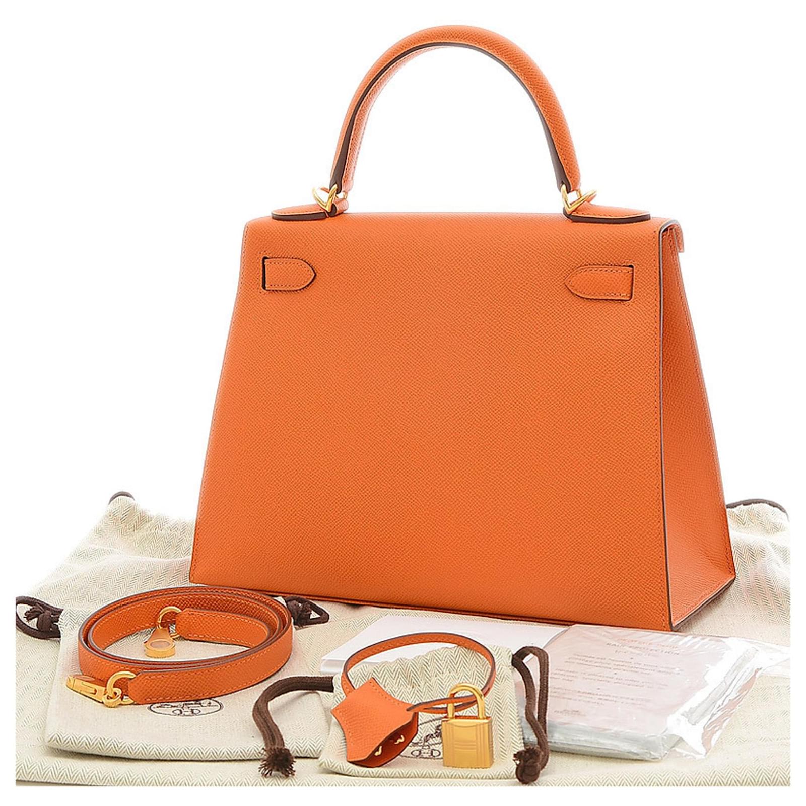Hermès hermes kelly Orange Leather ref.948341 - Joli Closet