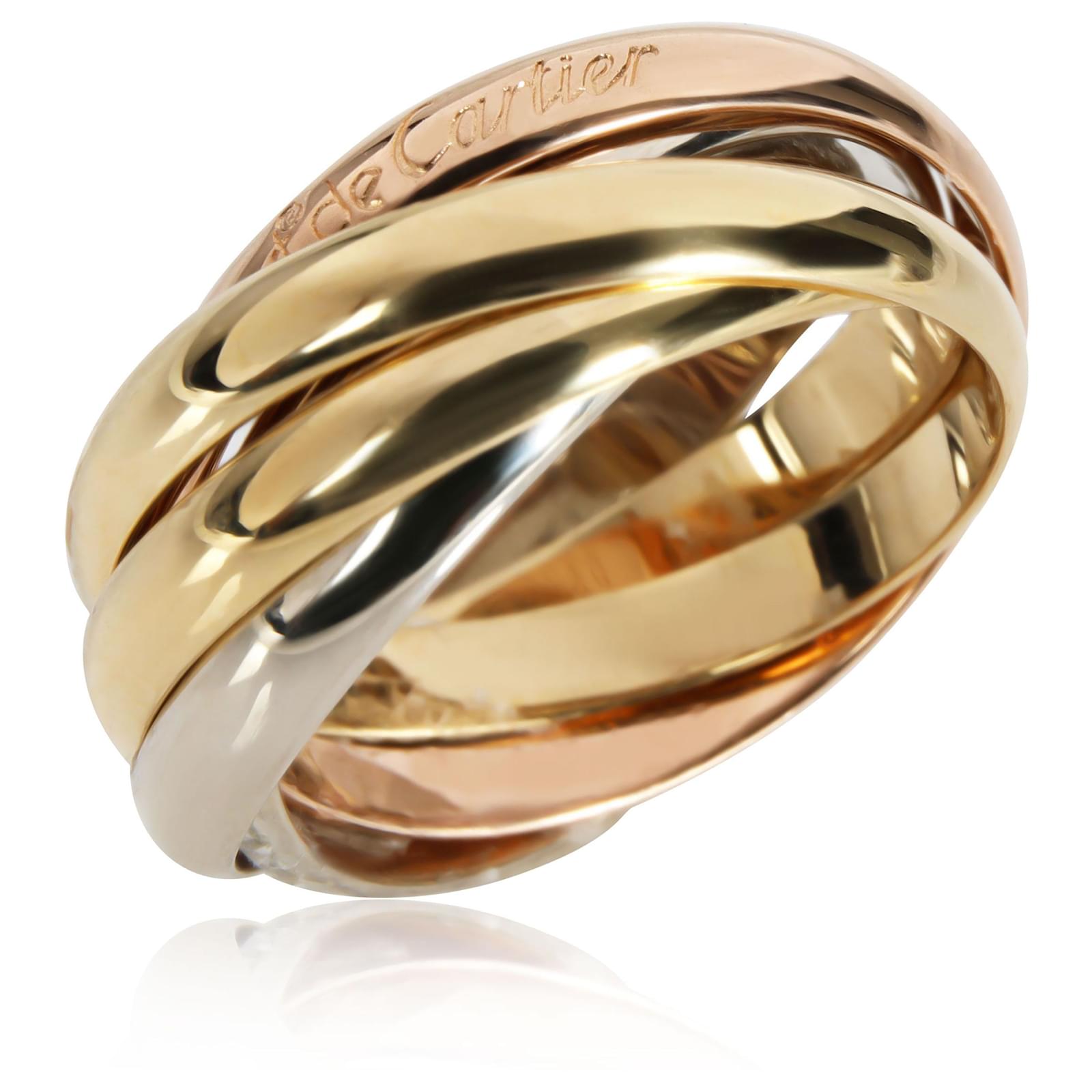 Trinity Cartier Bague roulante cinq bandes Les Must de Cartier en 18K 3 ...