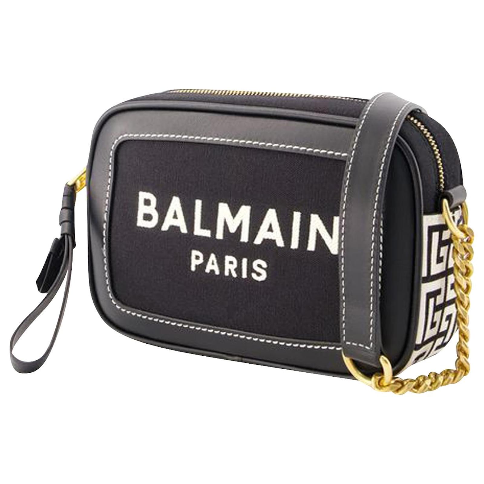B-Army Camera Bag - Balmain - Canvas - Black Cloth ref.953868 - Joli Closet