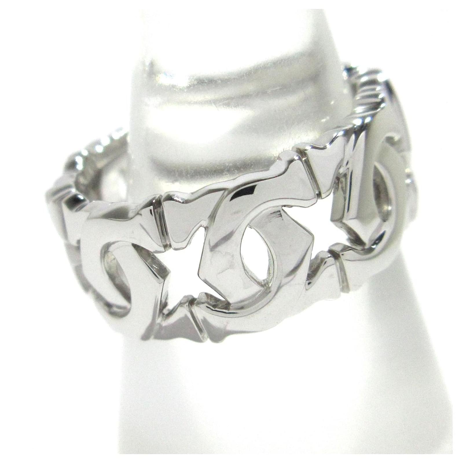 Cartier Entrelacé Or blanc Argenté ref.958155 - Joli Closet