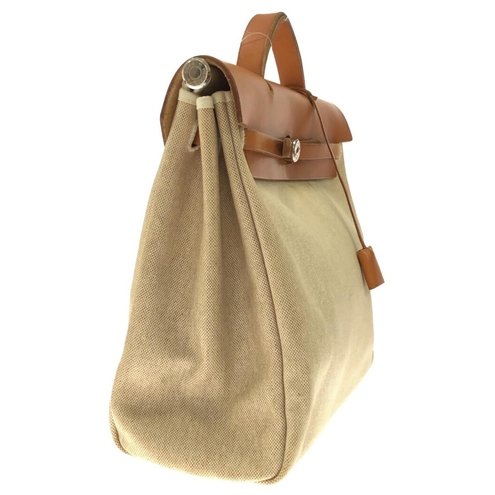 Hermès Hermes herbag Beige Cloth ref.958744 - Joli Closet