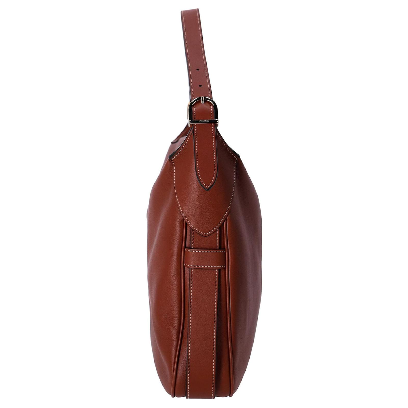 Céline Celine Medium Romy Shoulder Bag in Brown calf leather Leather ...