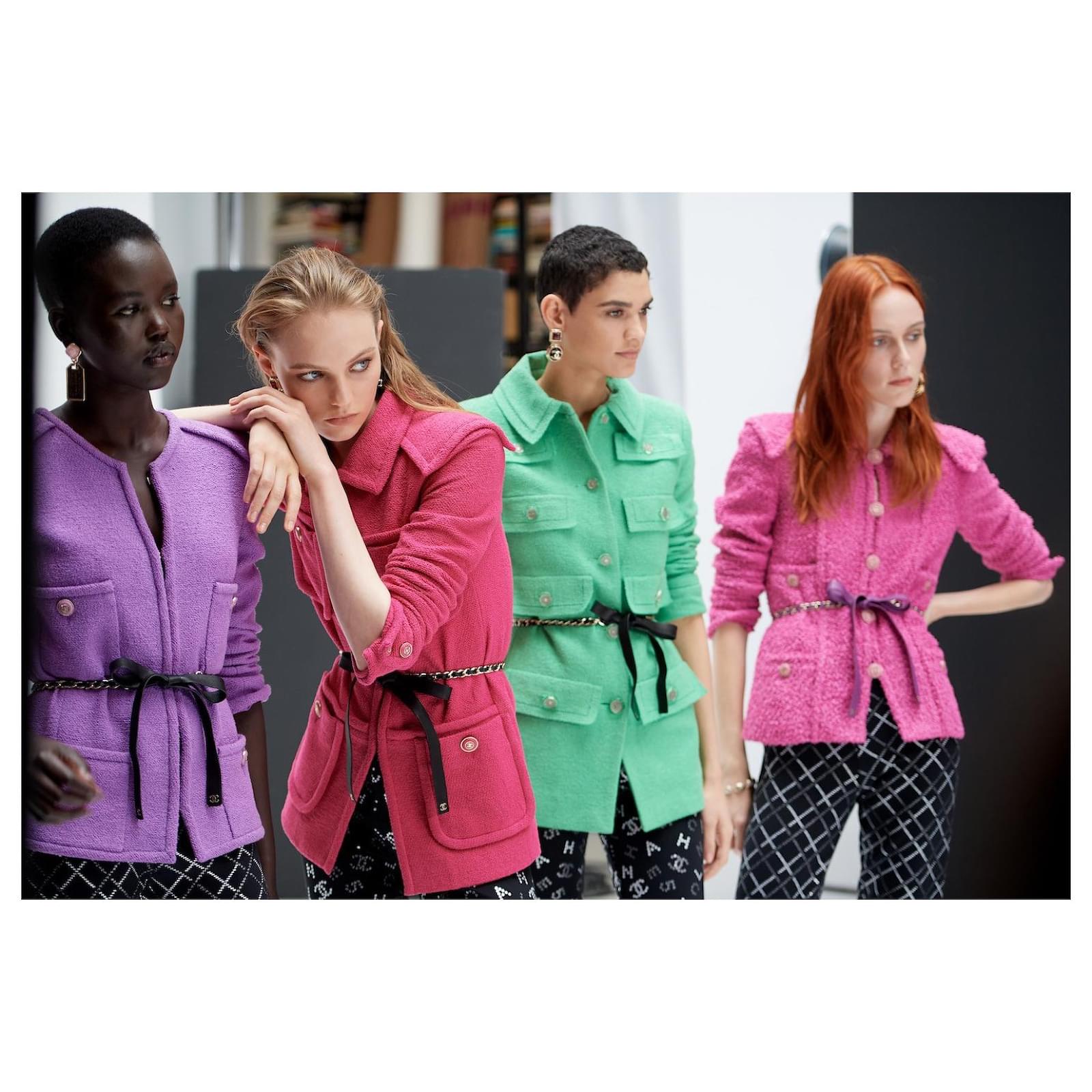 Chanel 2020 Cruise Ad Campaign Tweed Jacket Fuschia ref.960807 - Joli ...