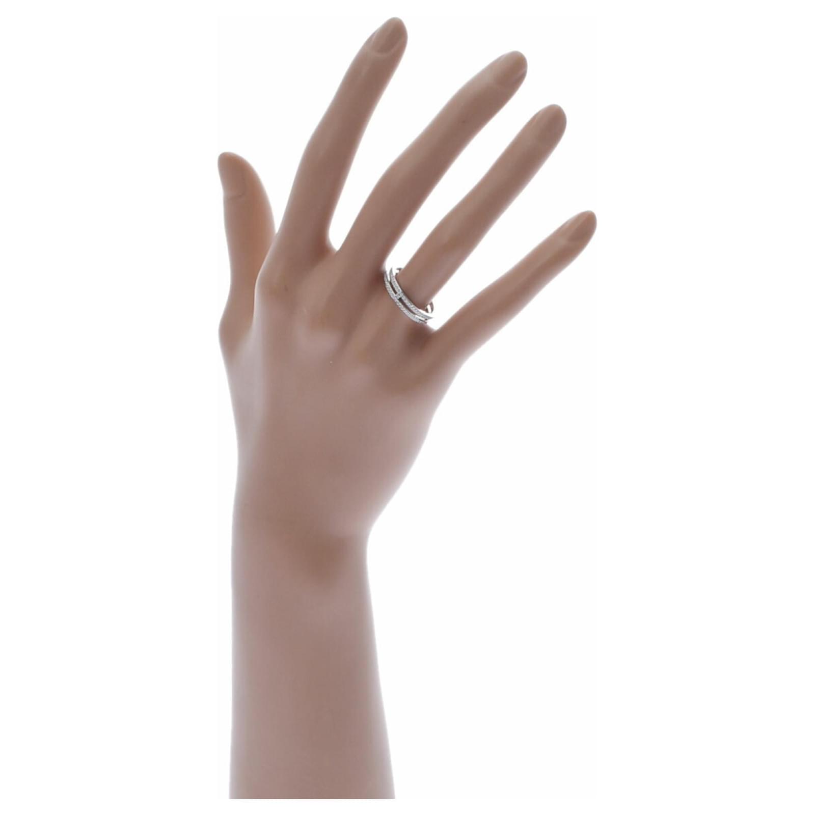 Ring Hermès Ariane Or blanc Argenté ref.965399 - Joli Closet