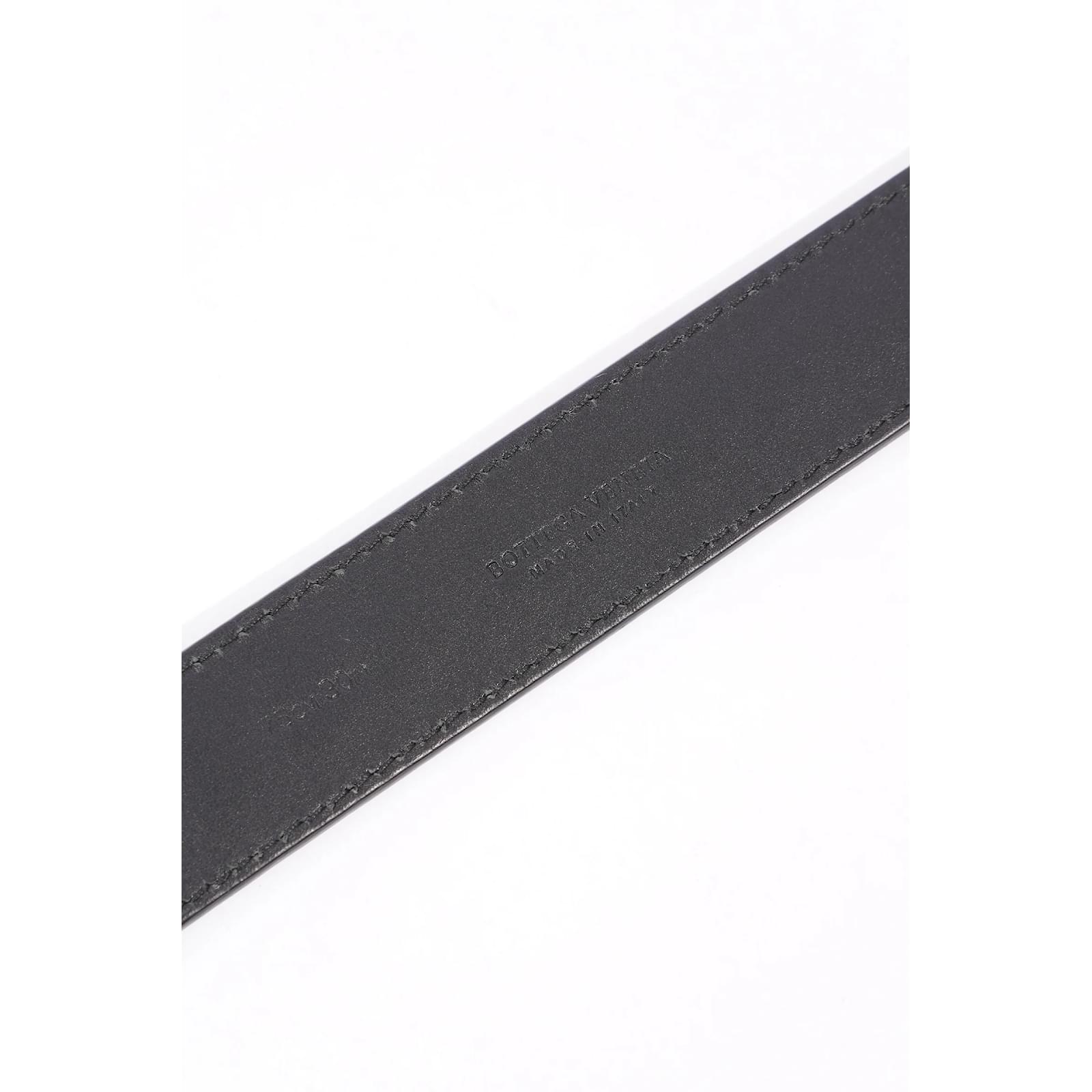 Bottega Veneta Locking Circle Belt Black Leather 75cm / 30" ref.1006458 ...