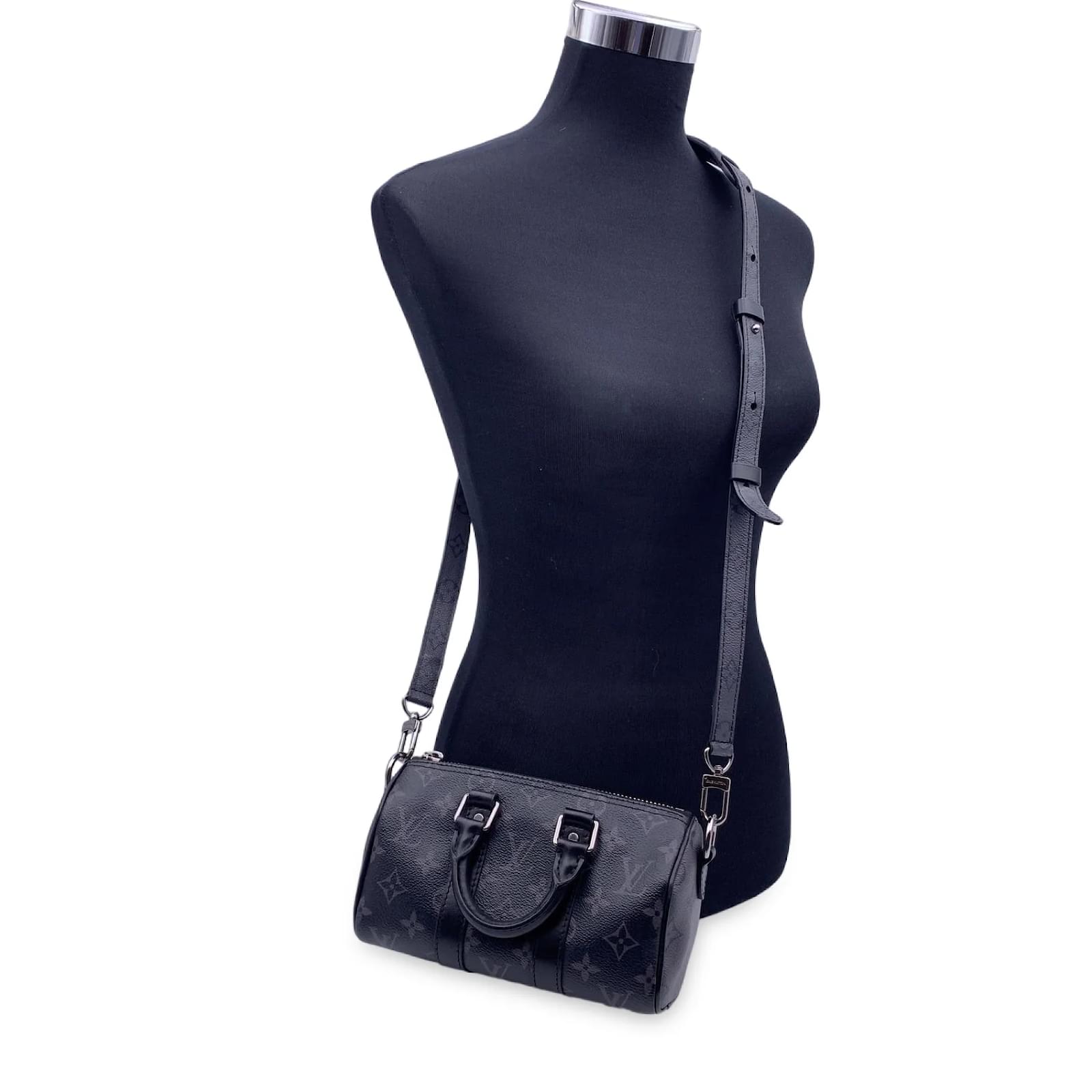 Louis Vuitton Monogram Eclipse Mini Keepall Bandouliere 25 M46271 Black ...