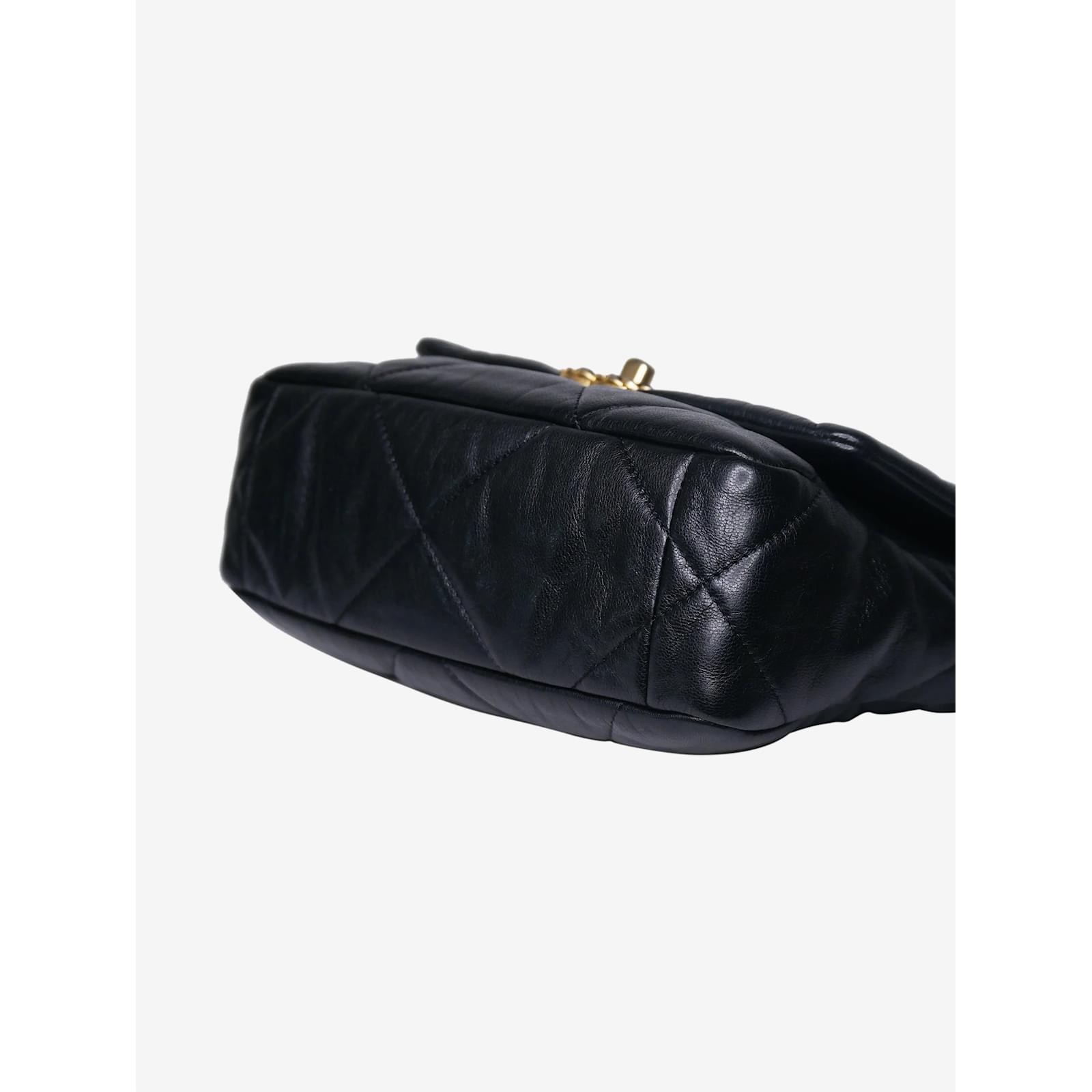 Chanel black 2020 Arrière matelassé 19 sac porté épaule avec détails ...