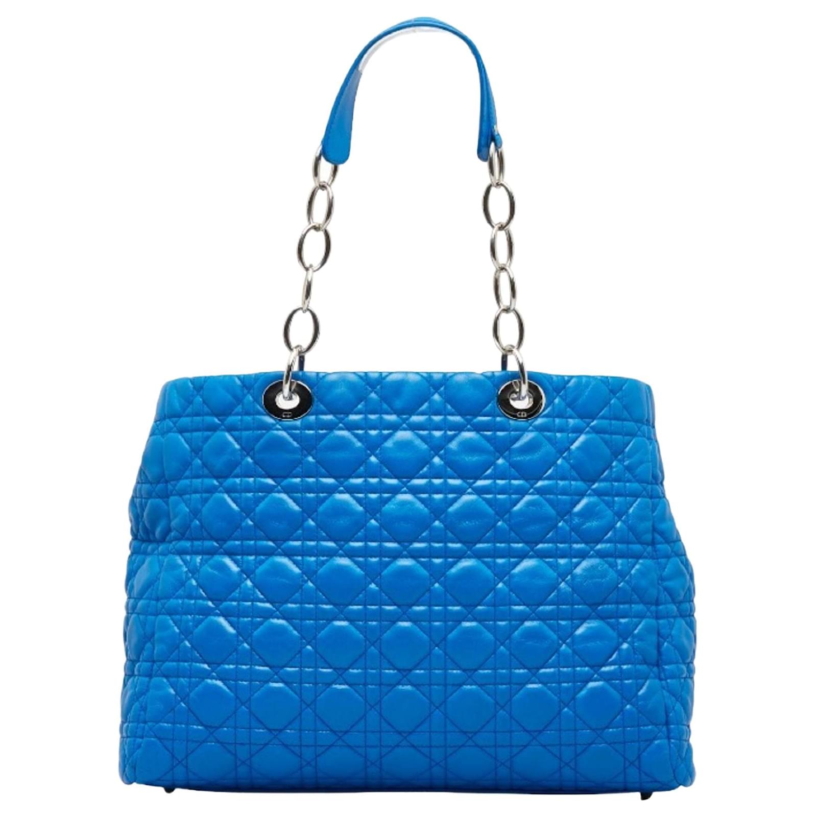 Dior Lady Dior Blue Leather ref.988674 - Joli Closet