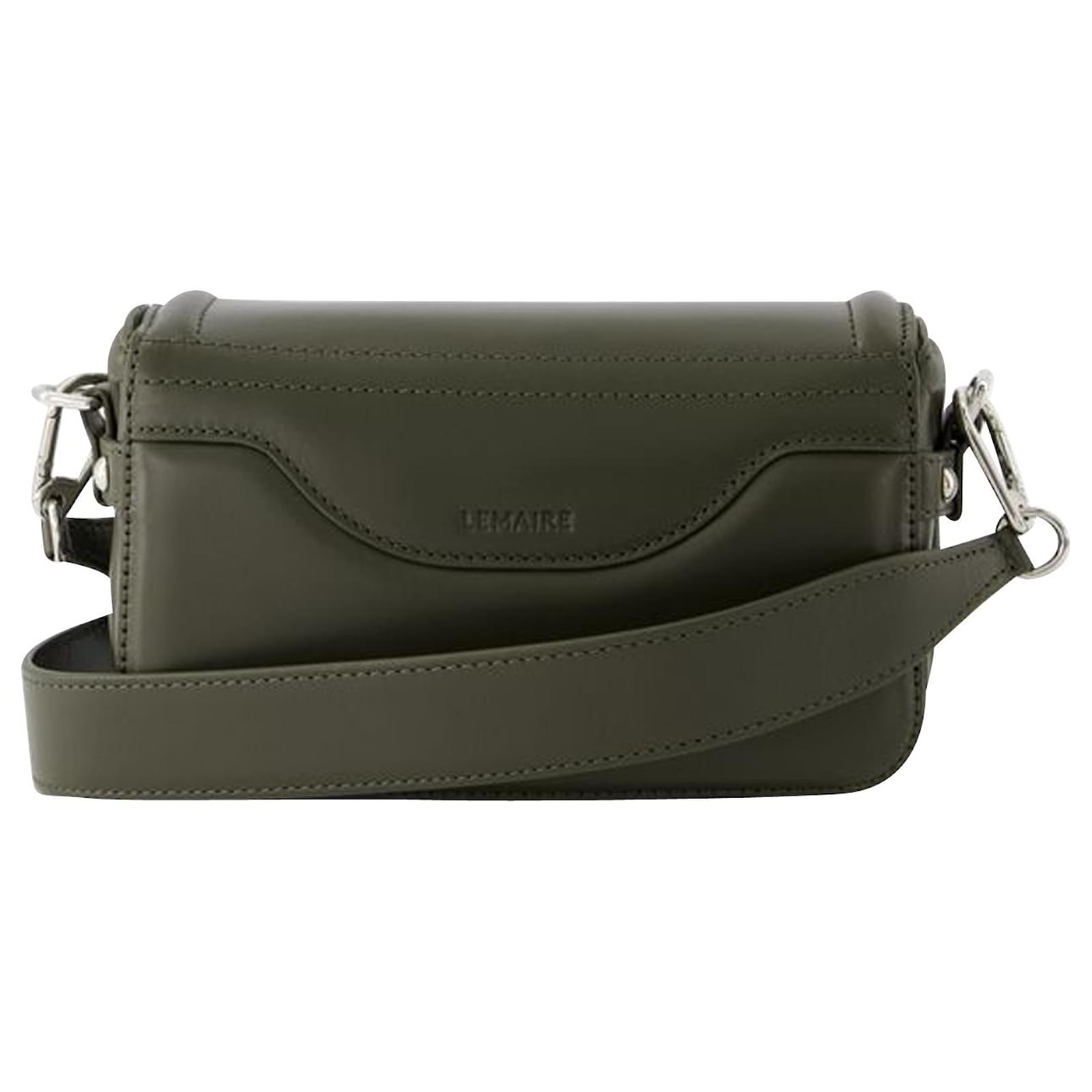 Ransel Mini Satchel Bag - Lemaire - Leather - Dark Moss Green Khaki ...