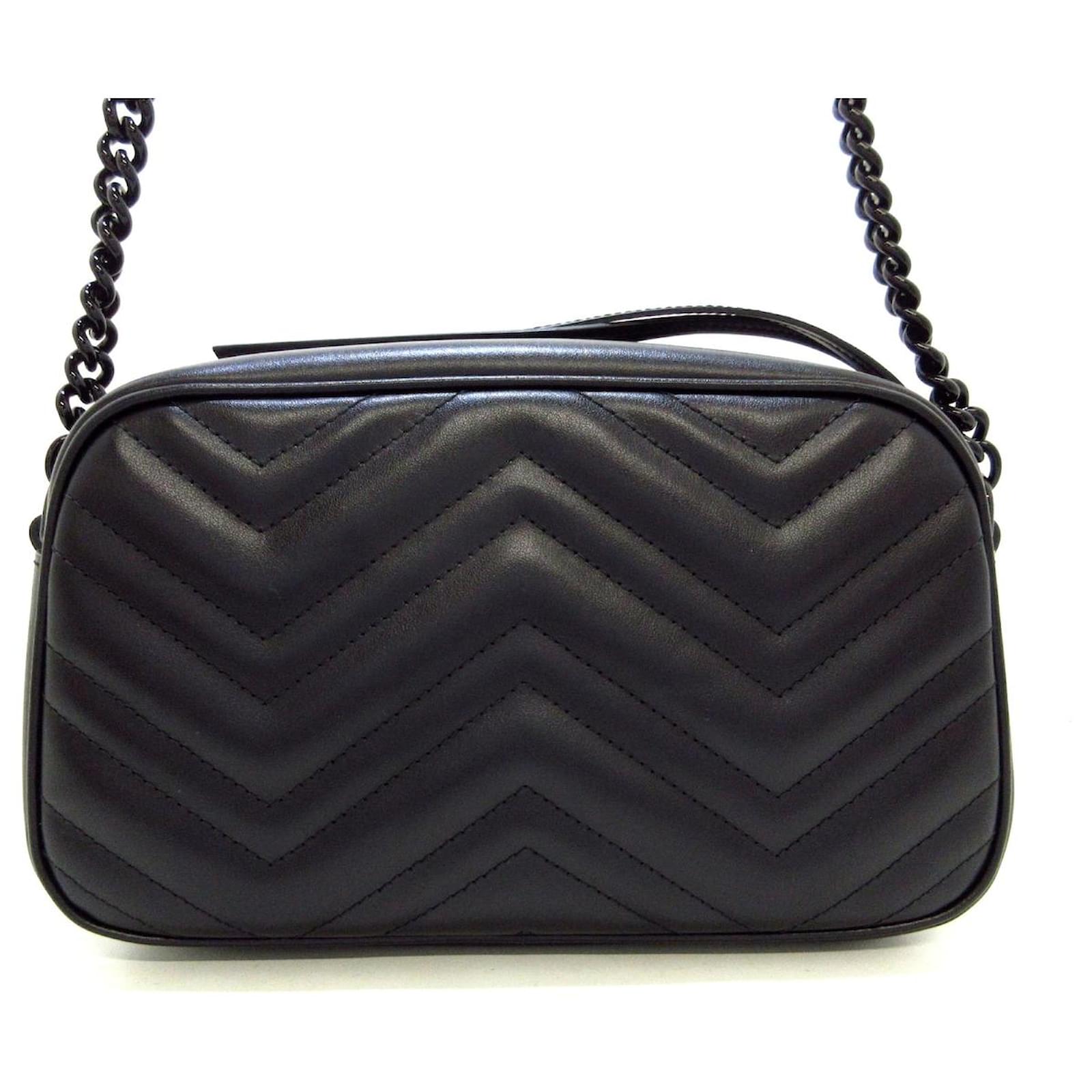 Gucci GG Marmont Black Leather ref.990112 - Joli Closet