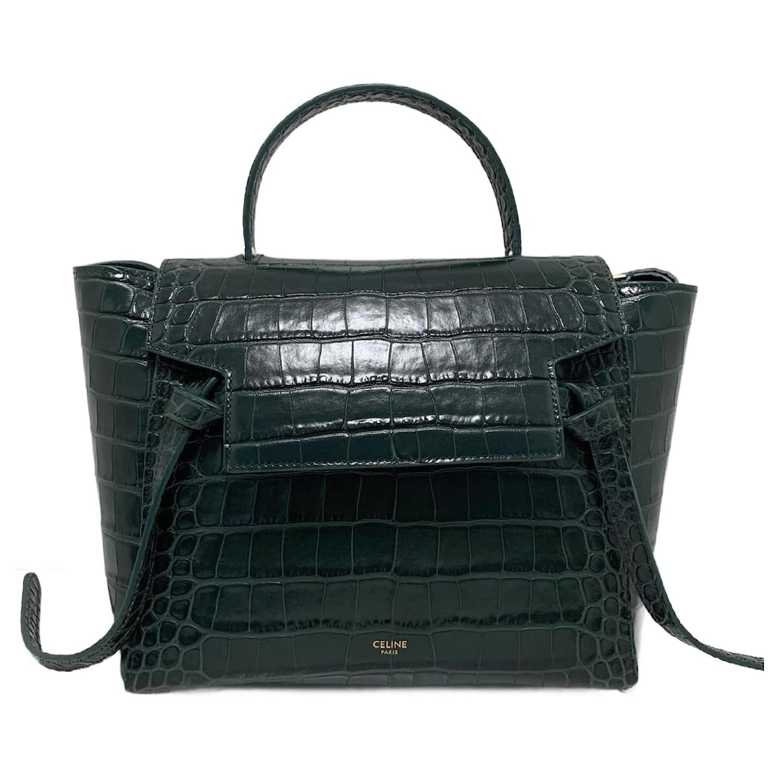 Céline CELINE Handbags Leather Green ref.992670 - Joli Closet