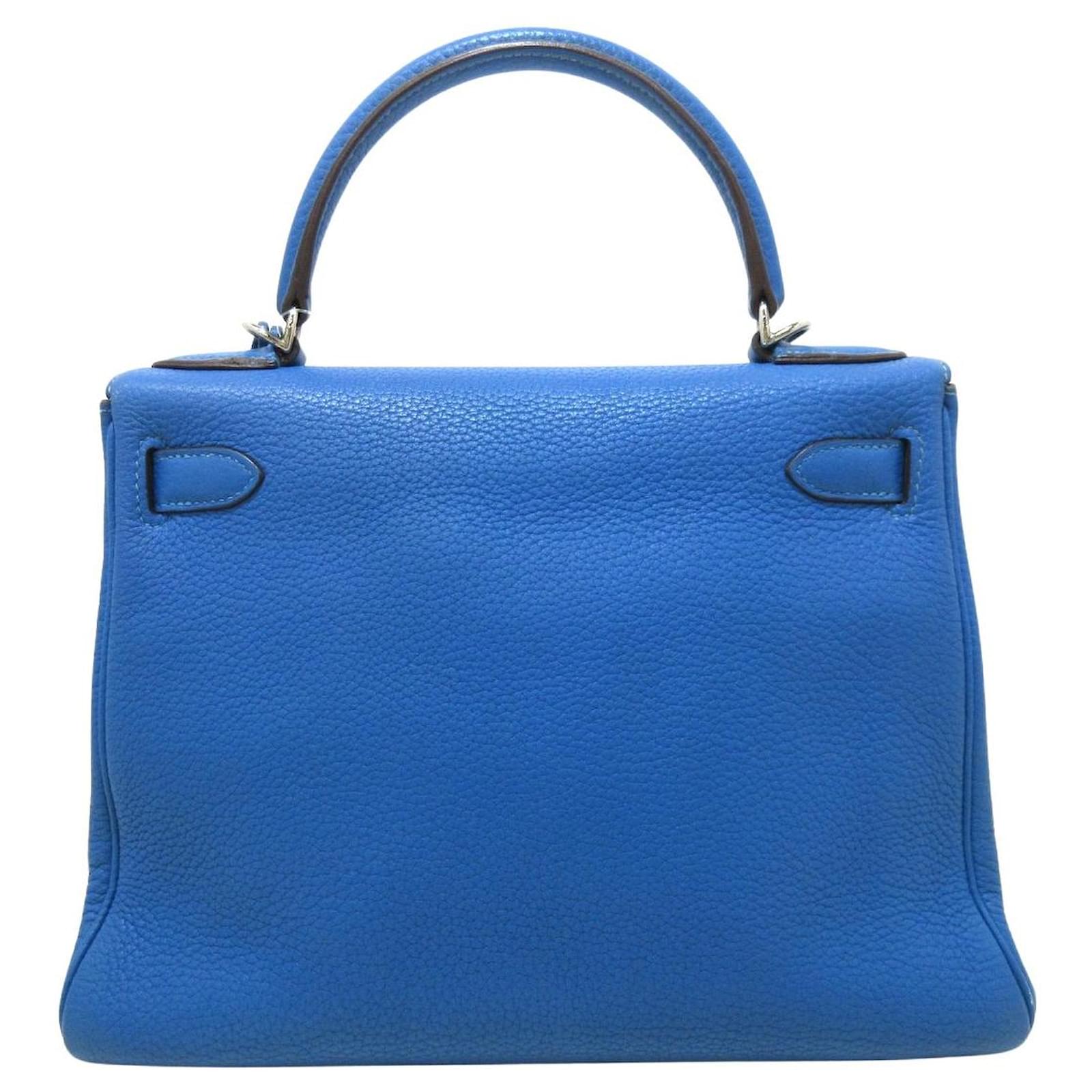 Hermès Kelly 28 Blue Leather ref.994245 - Joli Closet