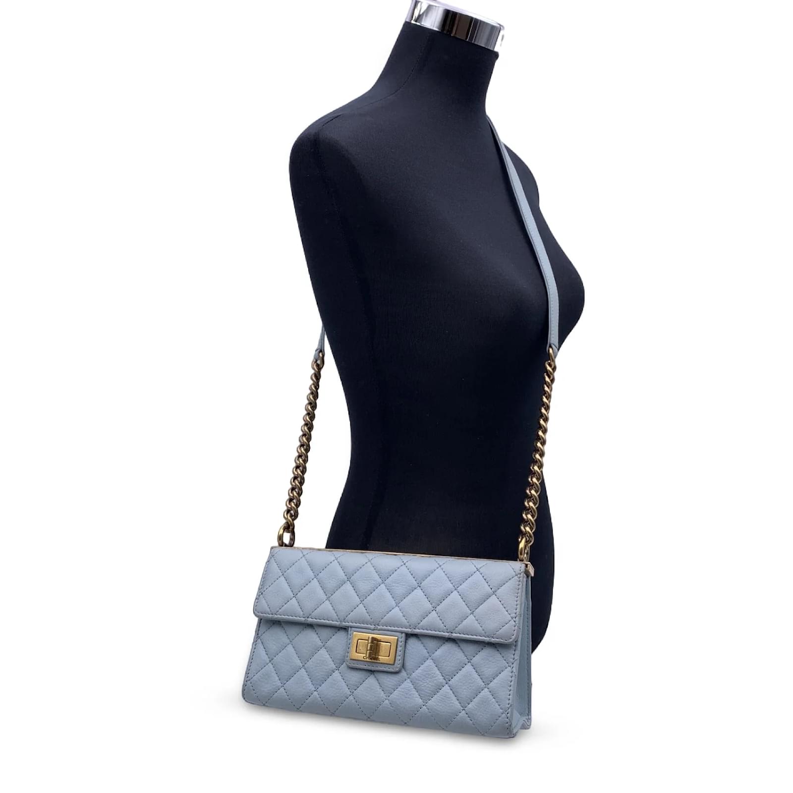 Mademoiselle Chanel Shoulder Bag Trendy Reissue Blue Leather ref.995243 ...