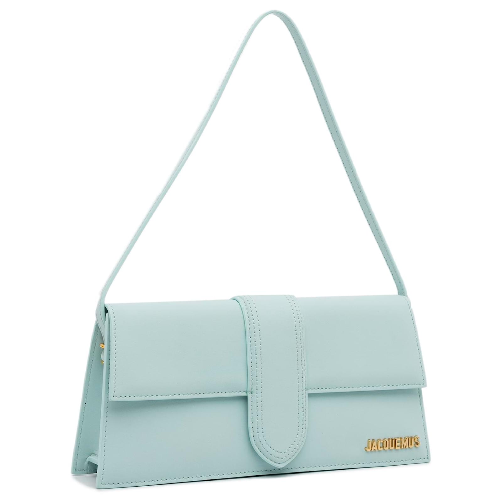 Jacquemus Blue Le Bambino Long Light blue Leather Pony-style calfskin ...