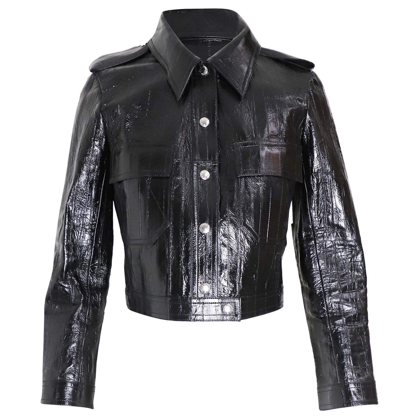 Louis Vuitton Cropped Jacket in Black Leather ref.1014720 - Joli Closet