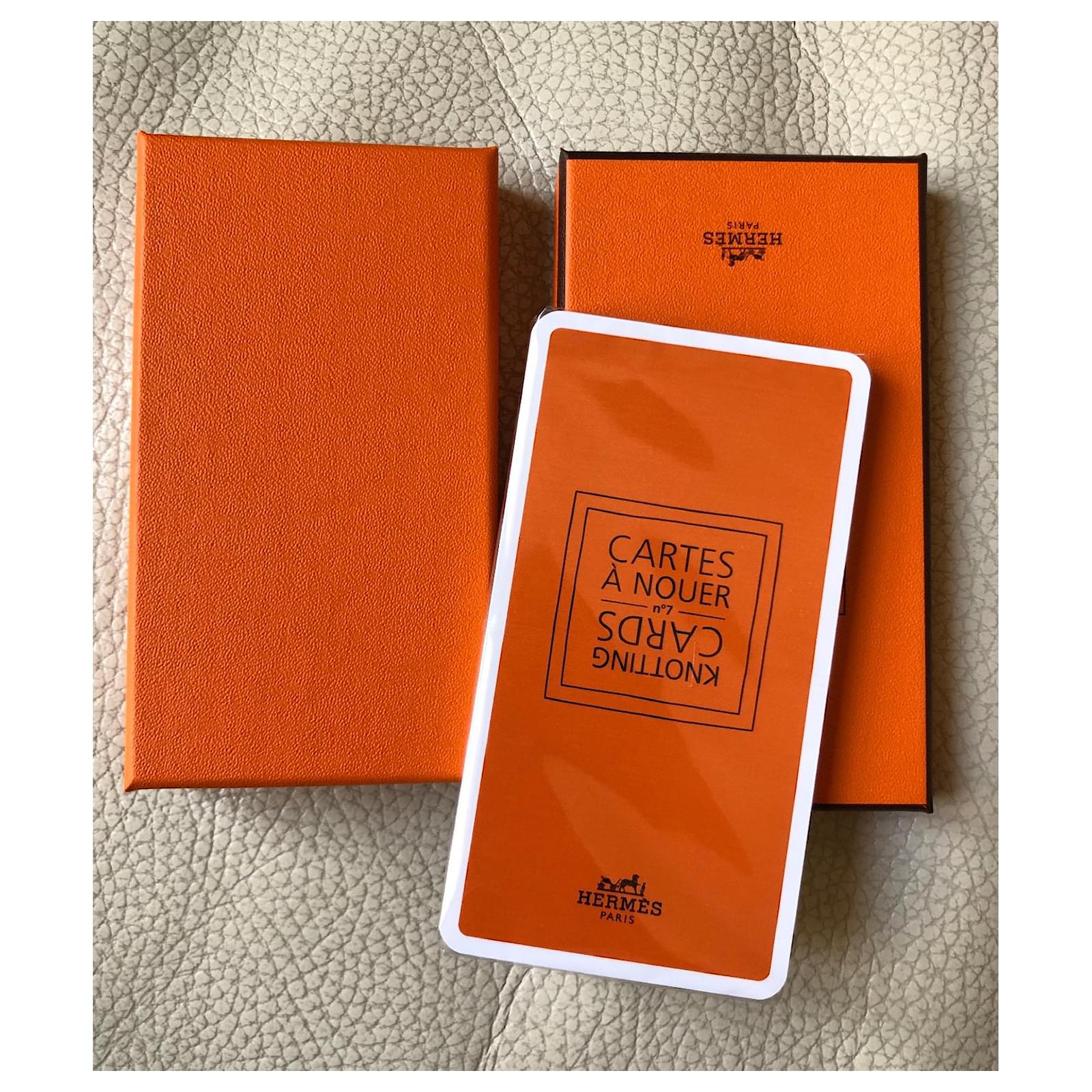 Hermès card game to tie Orange ref.1017147 - Joli Closet