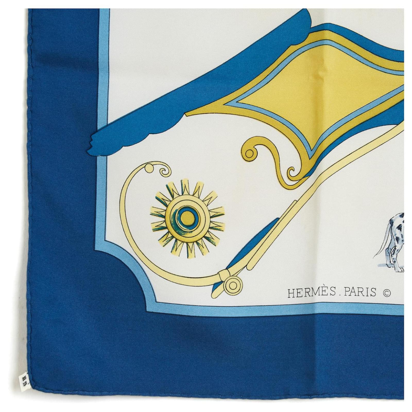 Hermès Carré 90 Bodybuilder Blue 1975 Silk ref.1021234 - Joli Closet