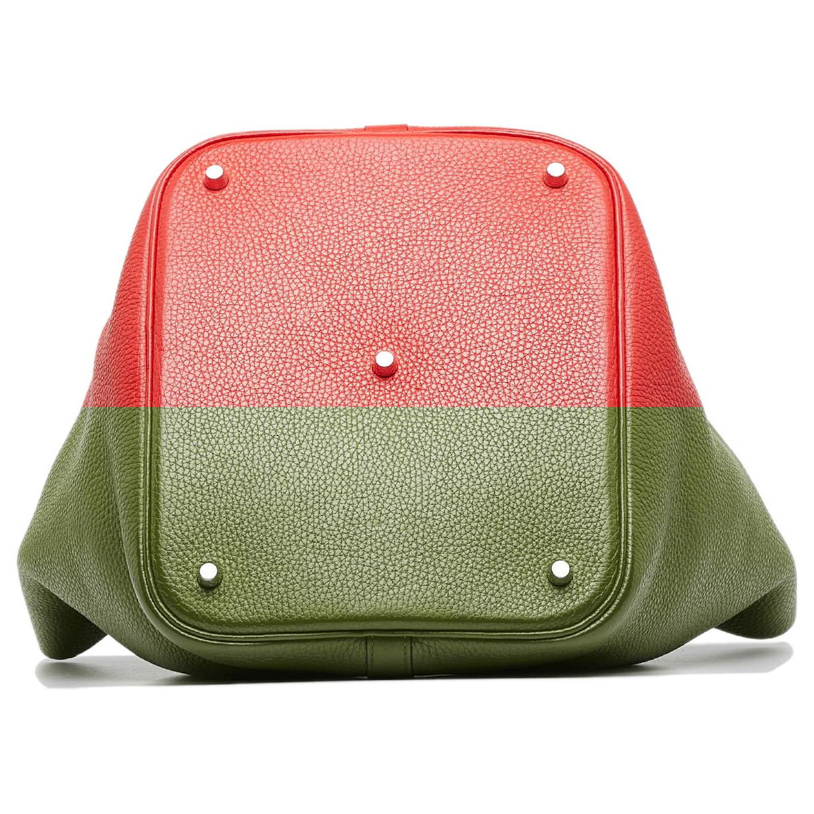 Hermès Hermes Red Clemence Picotin GM Leather Pony-style calfskin ref ...