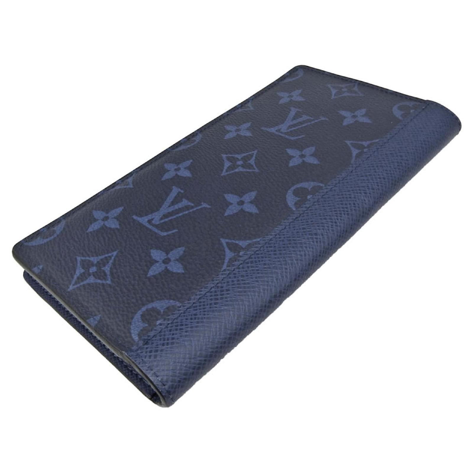 Louis Vuitton Portefeuille Brazza Blue Leather ref.1024752 - Joli Closet