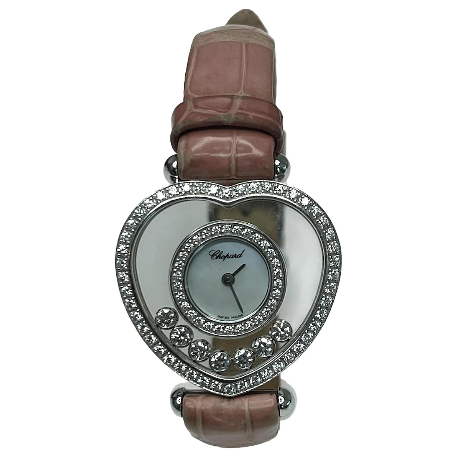 Chopard Montre femme Happy Diamond Heart Or blanc Doré ref.1035826 ...