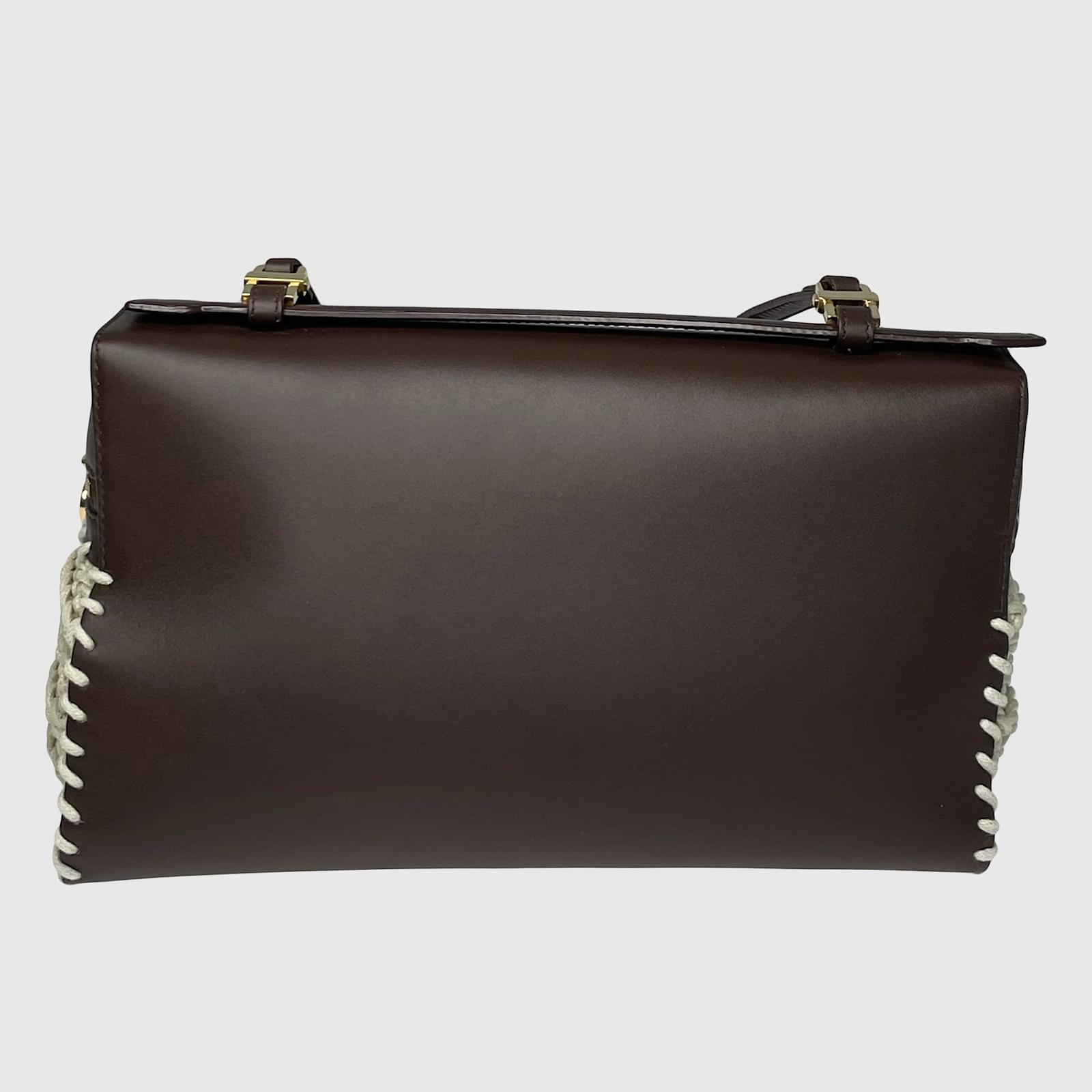 Loro Piana Bordeaux/Off-White Extra Pocket L27 Bag Medium Leather ref ...