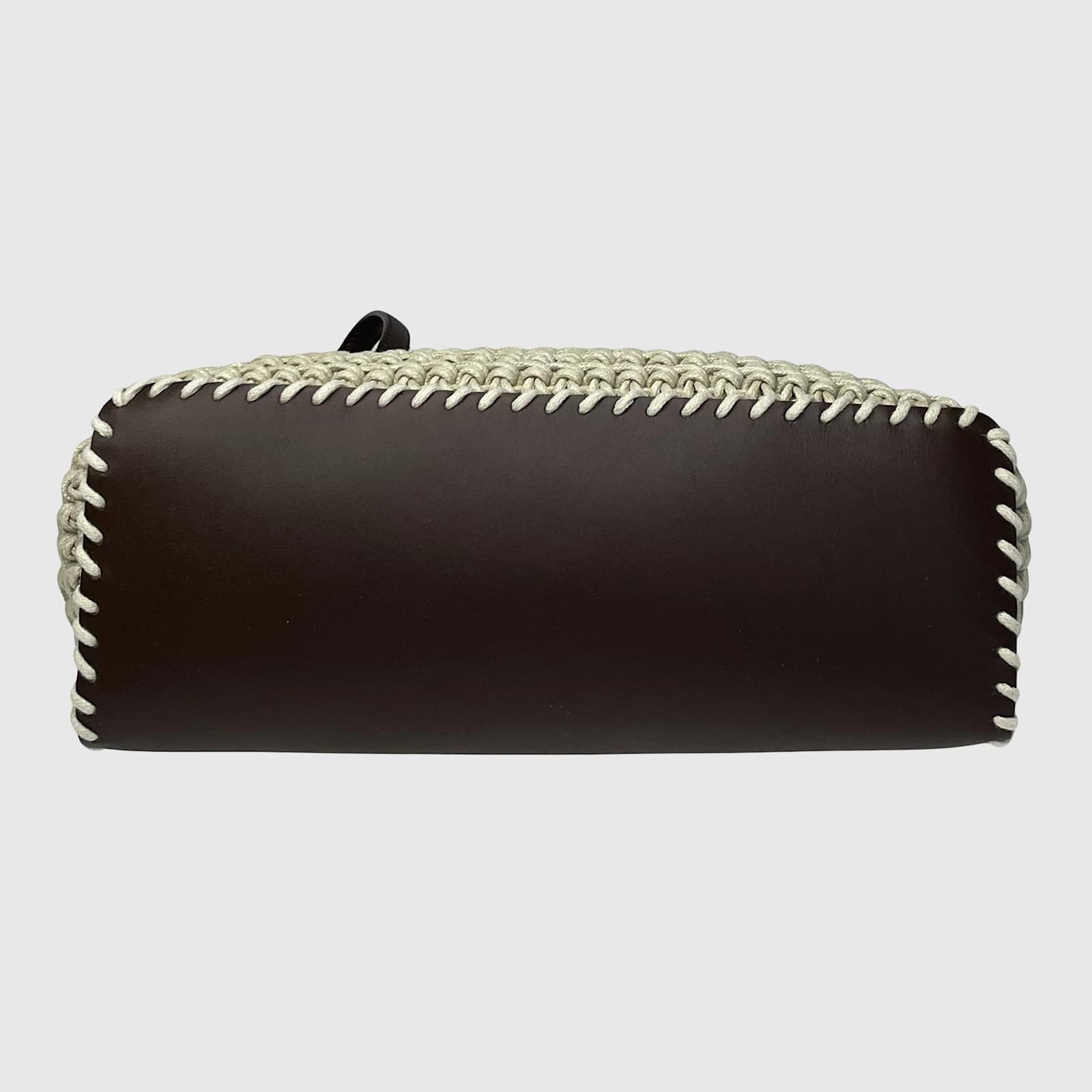 Loro Piana Bordeaux/Off-White Extra Pocket L27 Bag Medium Leather ref ...