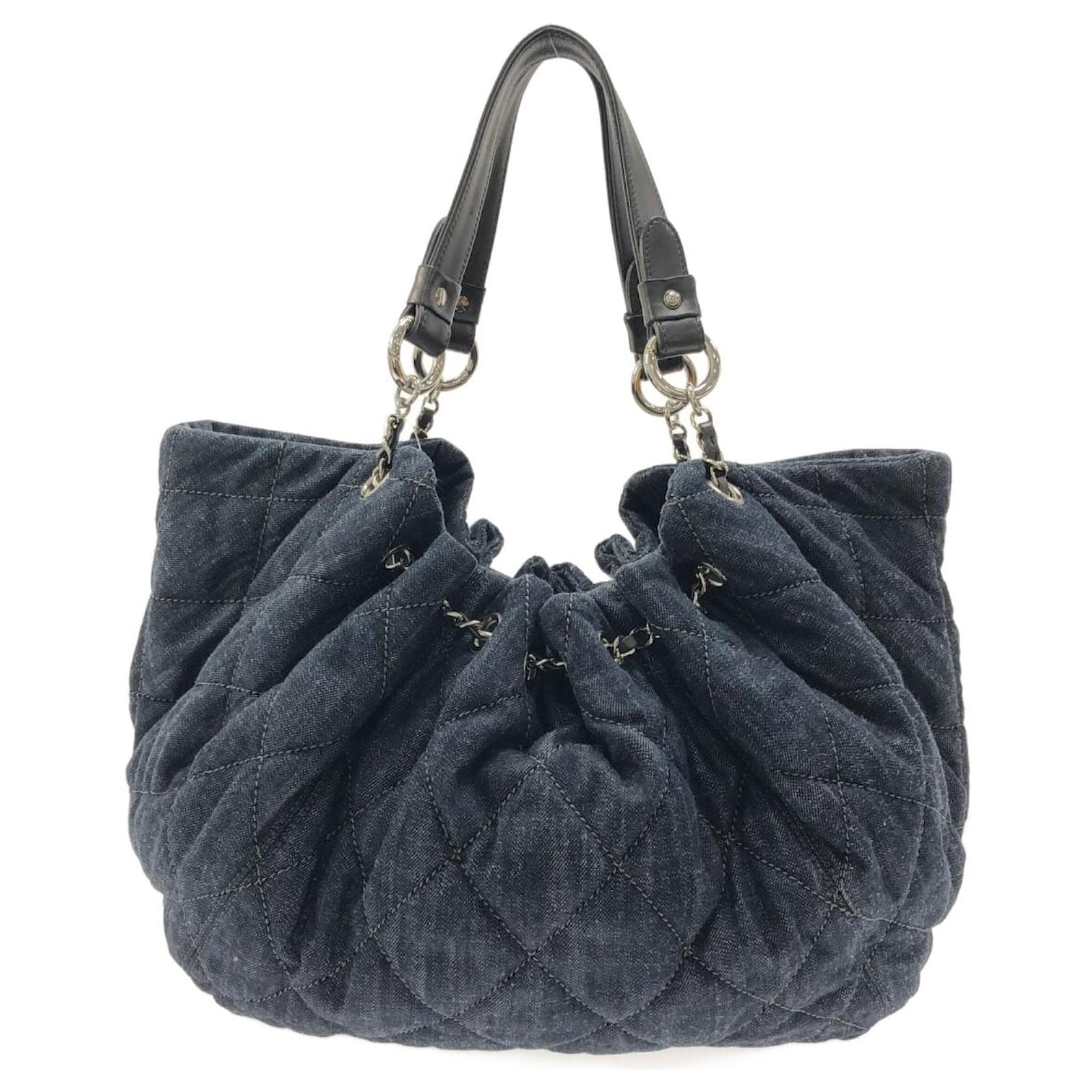 Chanel Coco Cabas Navy blue Denim ref.1039950 - Joli Closet
