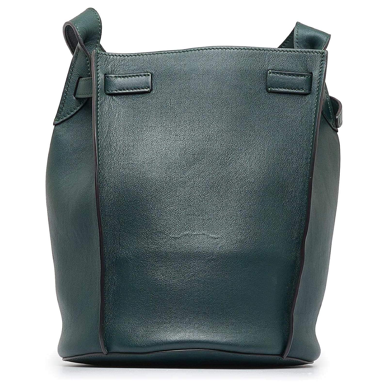 Céline Celine Green Big Bag Bucket Leather Pony-style calfskin ref ...