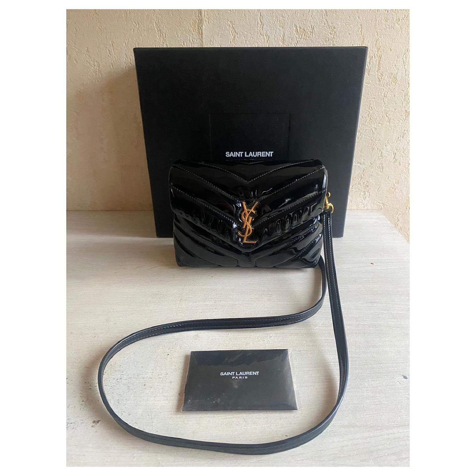 Yves Saint Laurent Loulou small Black Patent leather ref.1042645 - Joli ...