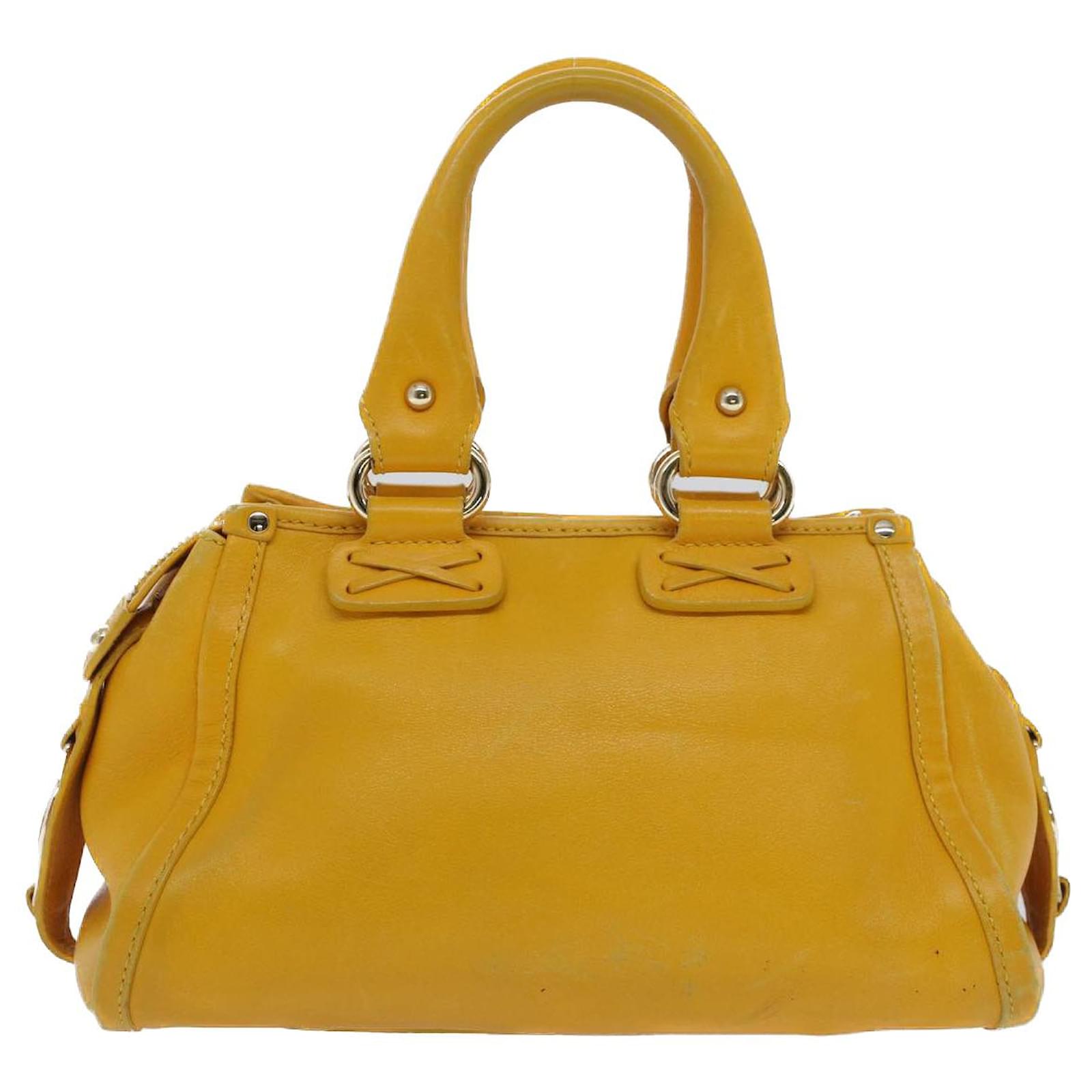 Céline Celine Yellow Leather ref.1045429 - Joli Closet