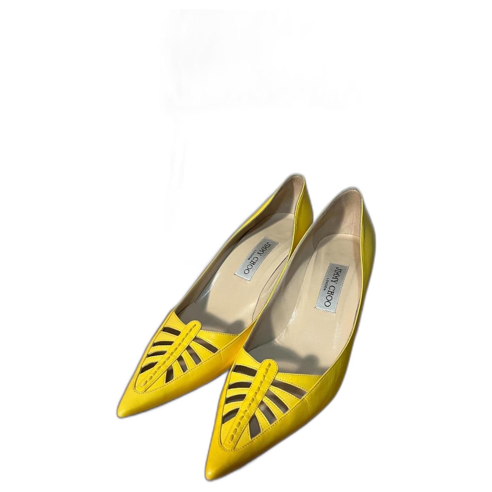 Jimmy Choo Yellow High Heels Acrylic ref.1048646 - Joli Closet