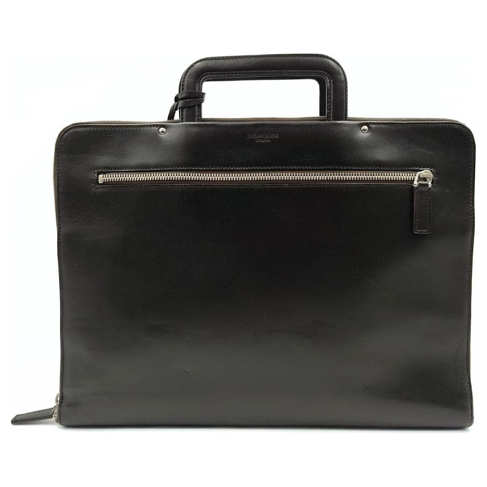 Yves Saint Laurent laptop work bag Brown Leather ref.1052589 - Joli Closet