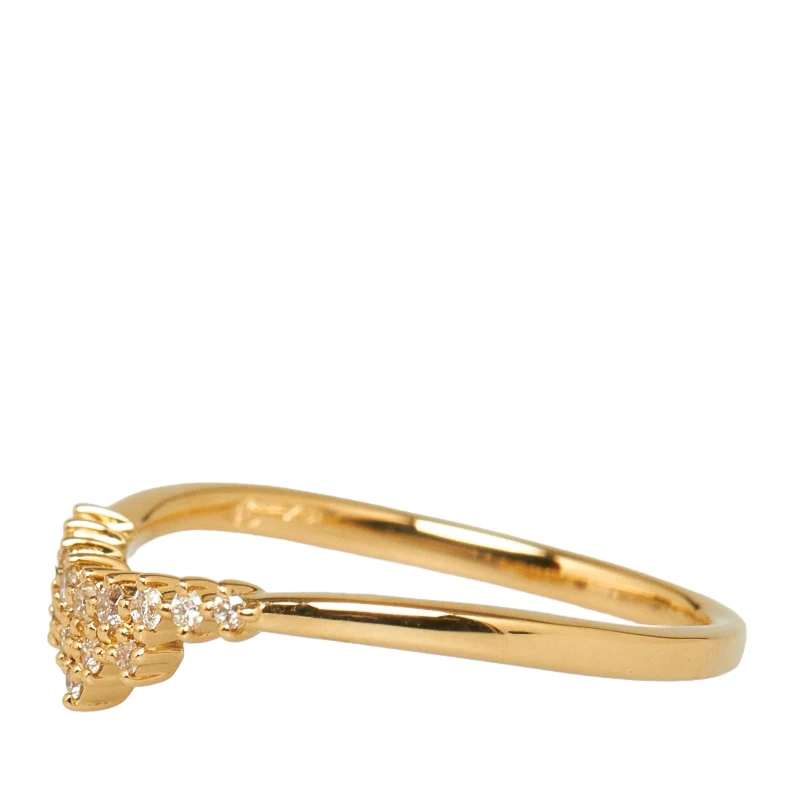 & Other Stories 18k Gold Diamond Crown Ring Golden Metal ref.1053182 ...