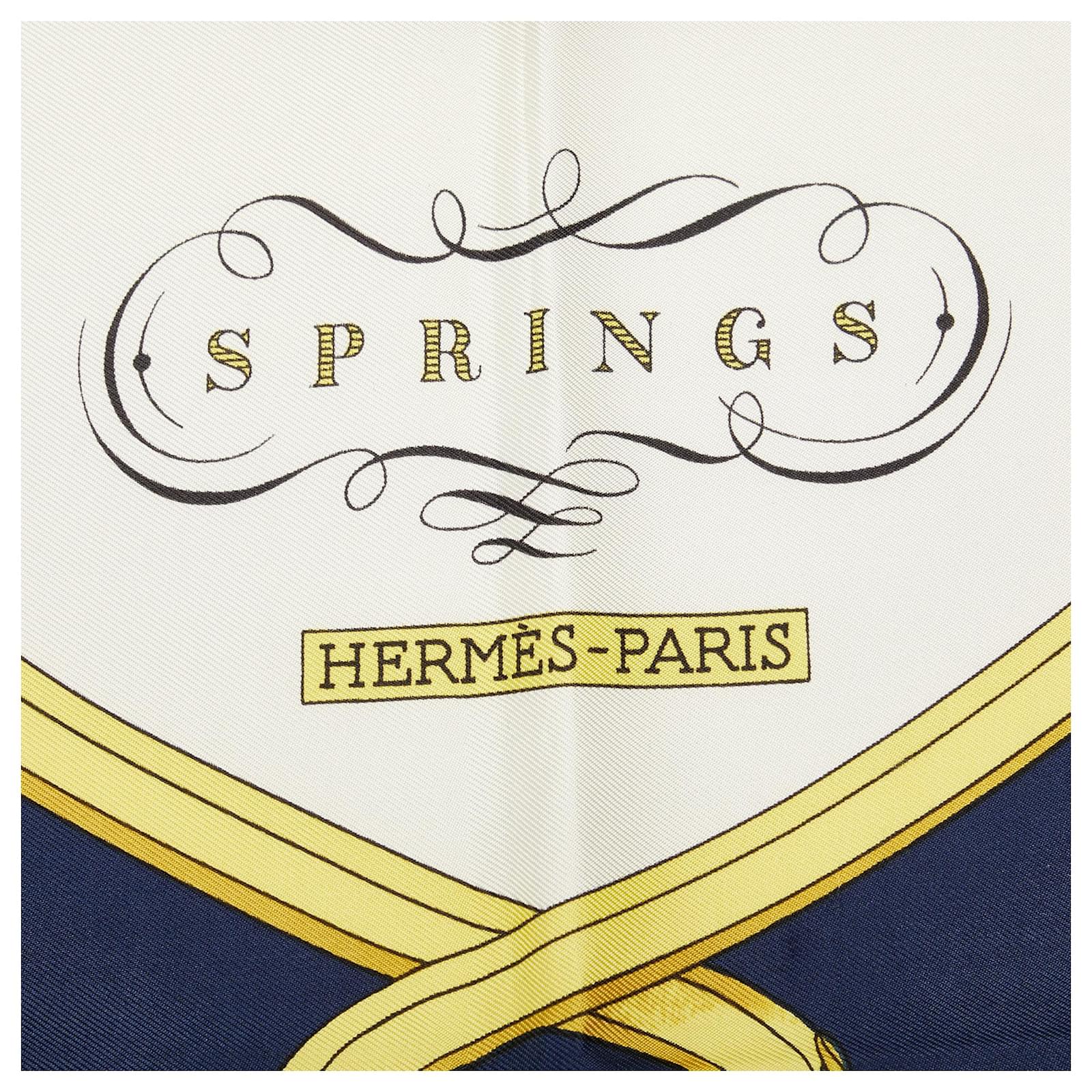Hermès Hermes Blue Springs Silk Scarf Cloth ref.1056146 - Joli Closet