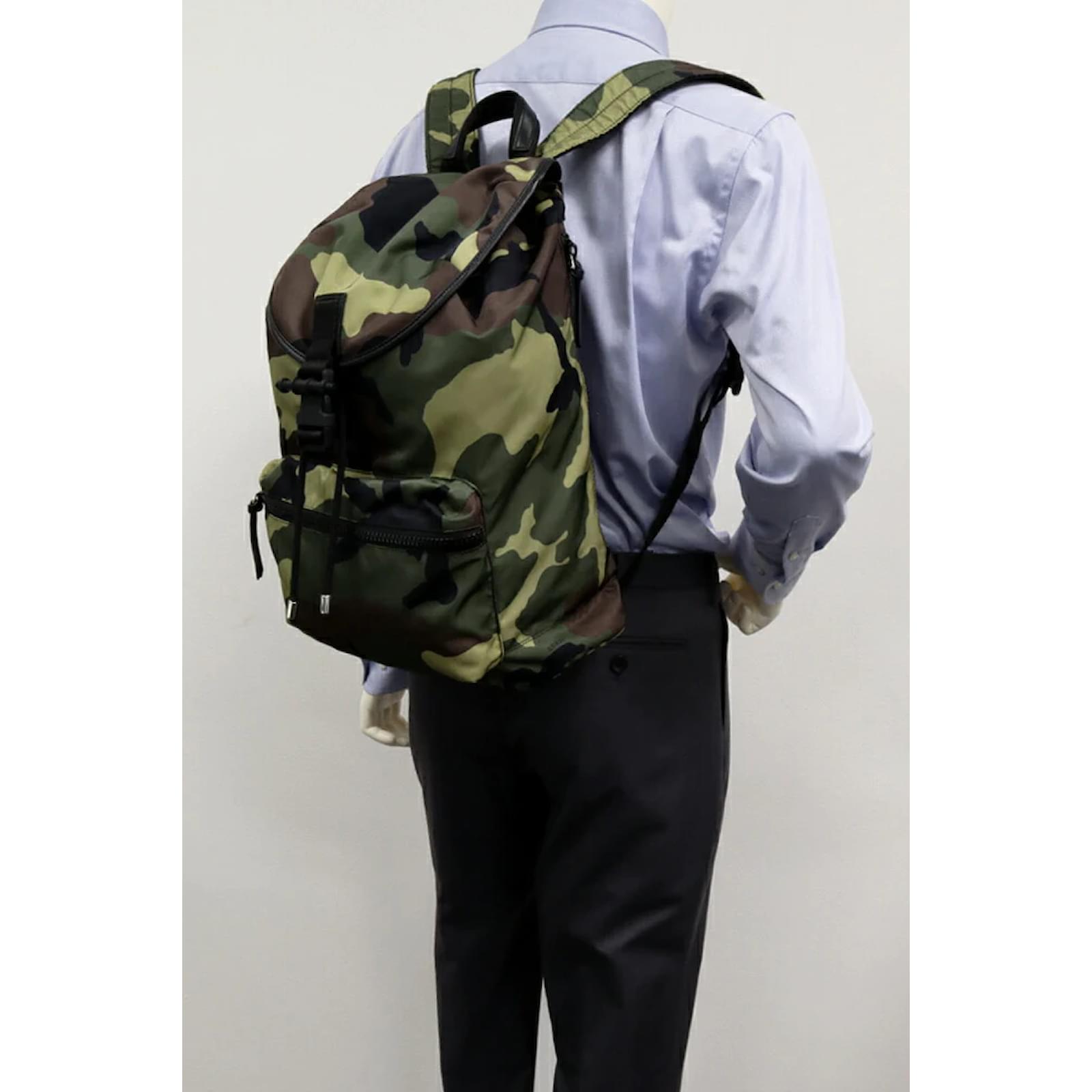 Givenchy Nylon Camo Obsedia Light Backpack Green Cloth ref.1058669 ...
