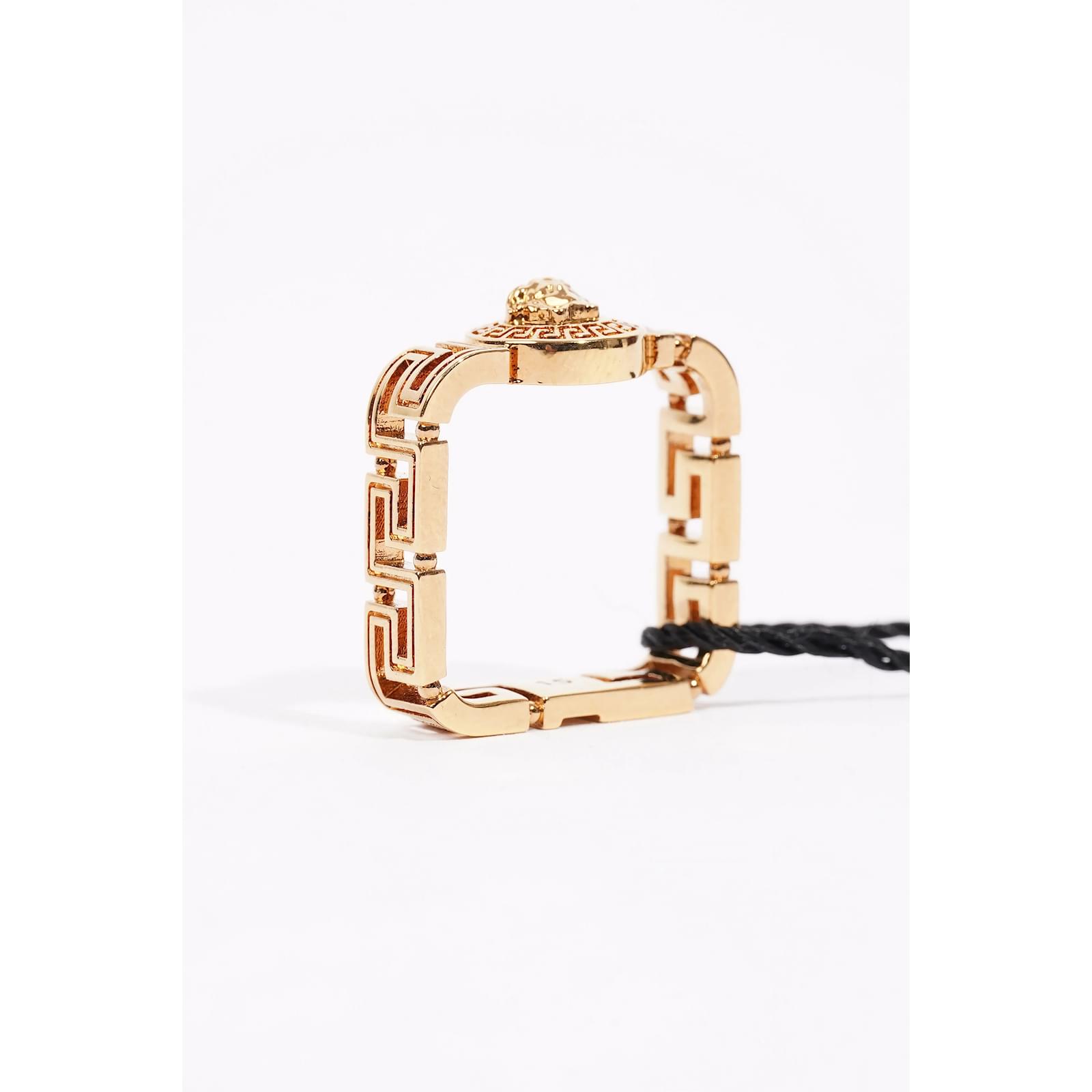 Versace Versace Gold Medusa Greca Square Ring 15 Gold 15 Golden Yellow ...