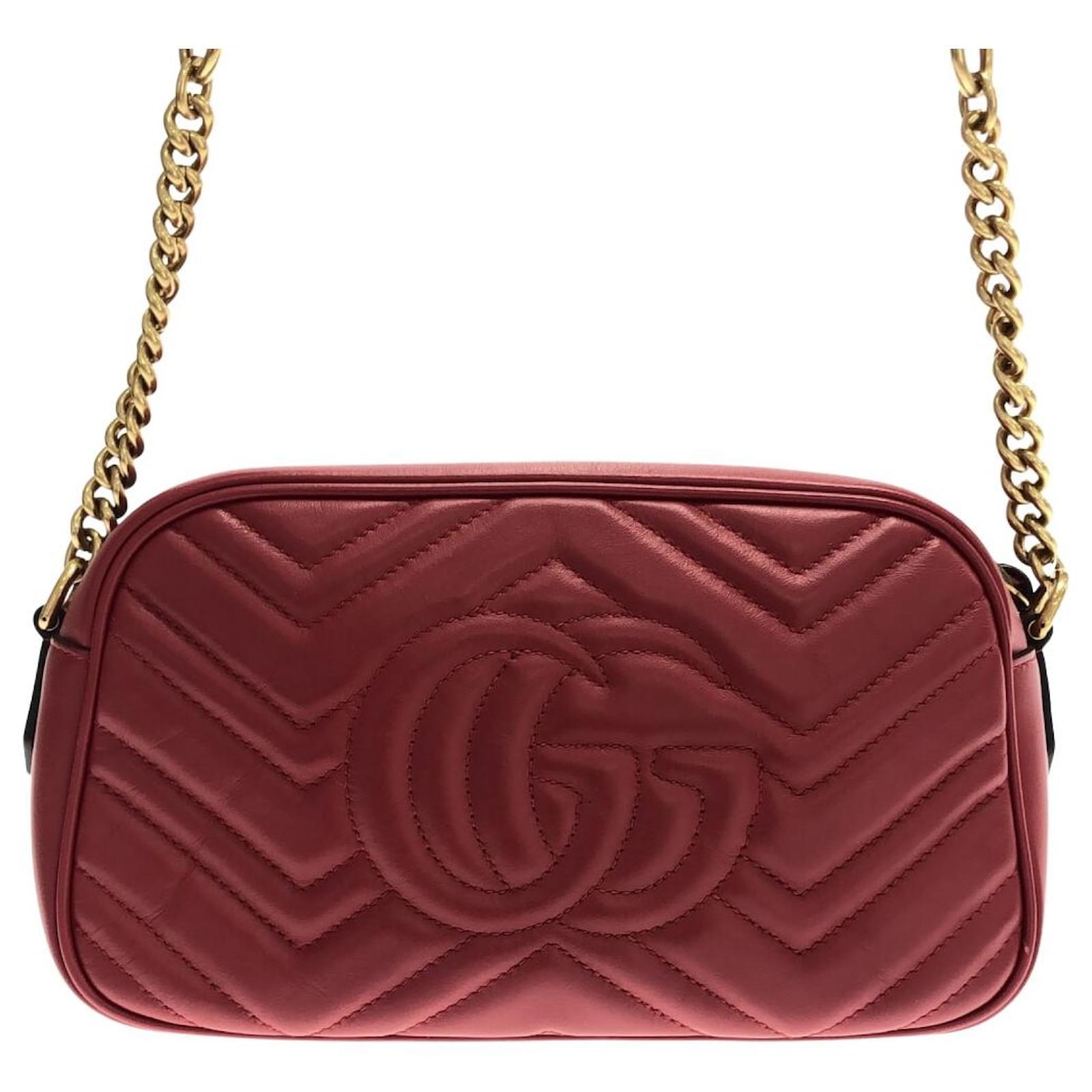 Gucci GG Marmont Red Leather ref.1065895 - Joli Closet