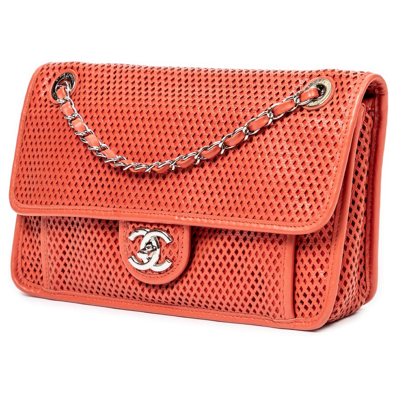Chanel Orange Up In The Air Flap Leather Pony-style calfskin ref ...