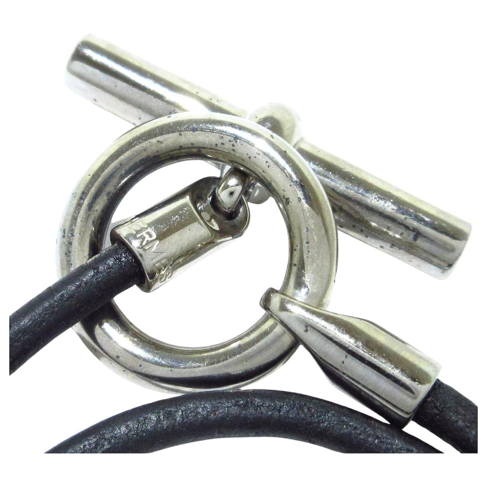 Hermès Glenan Black Leather ref.1075606 - Joli Closet