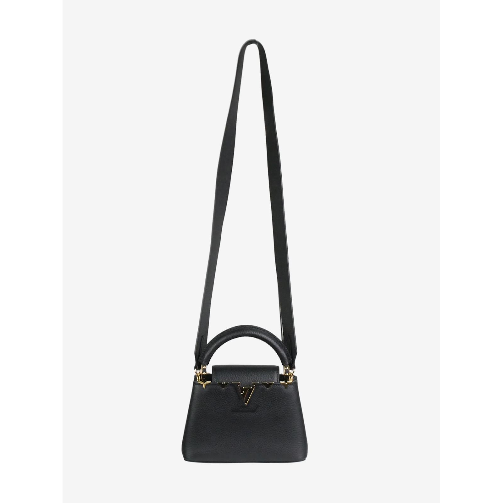 Louis Vuitton Black mini Capucines bag Leather ref.1076695 - Joli Closet